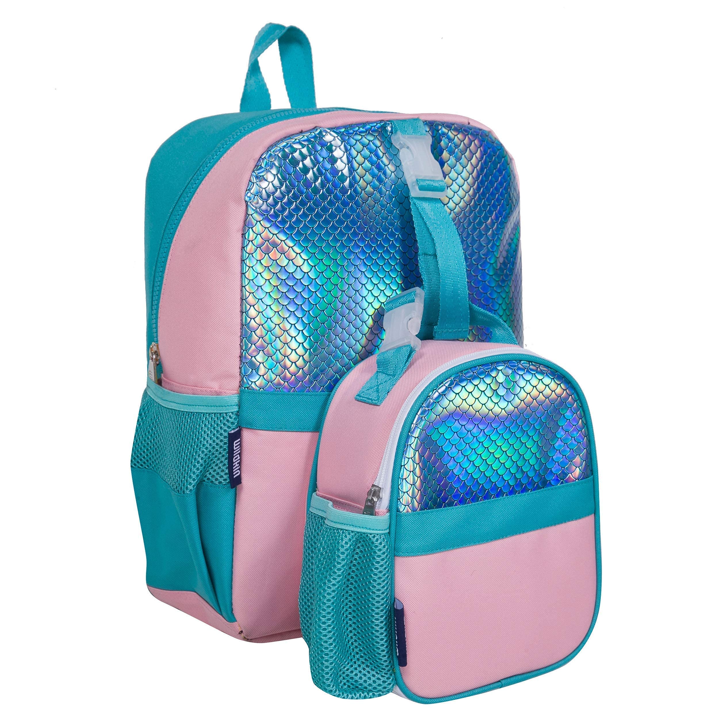 Wildkin Pack-it-All Backpack Bundle with Clip-in Lunch Box (Mermaid Undercover)