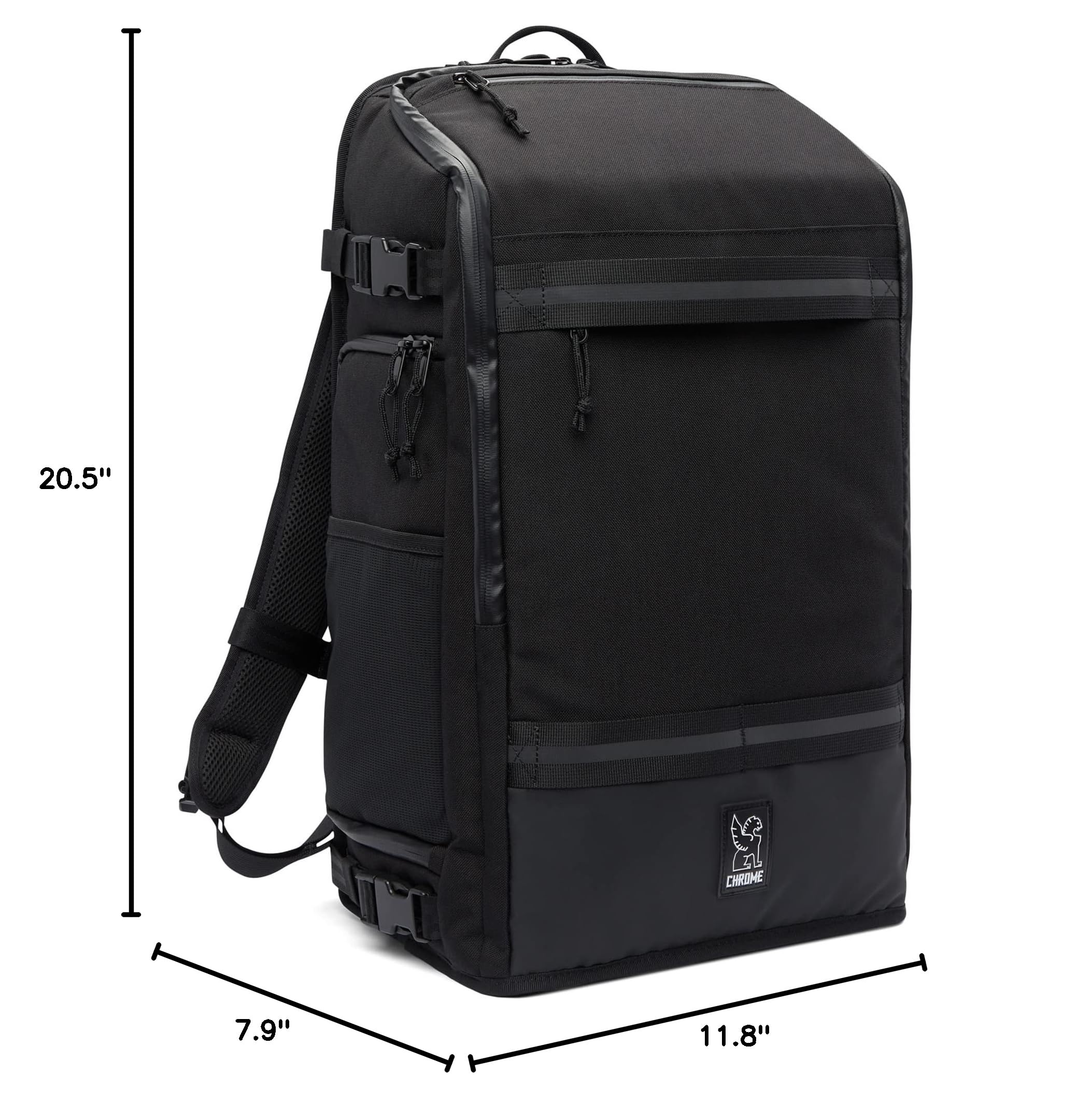 Chrome Industries Niko Camera Backpack 3.0 - 15 Inch Laptop Bag, All Black, 25 Liter