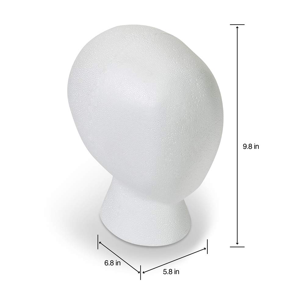 FloraCraft SmoothFōM Faceless Head 5.8 Inch x 6.8 Inch x 9.8 Inch White