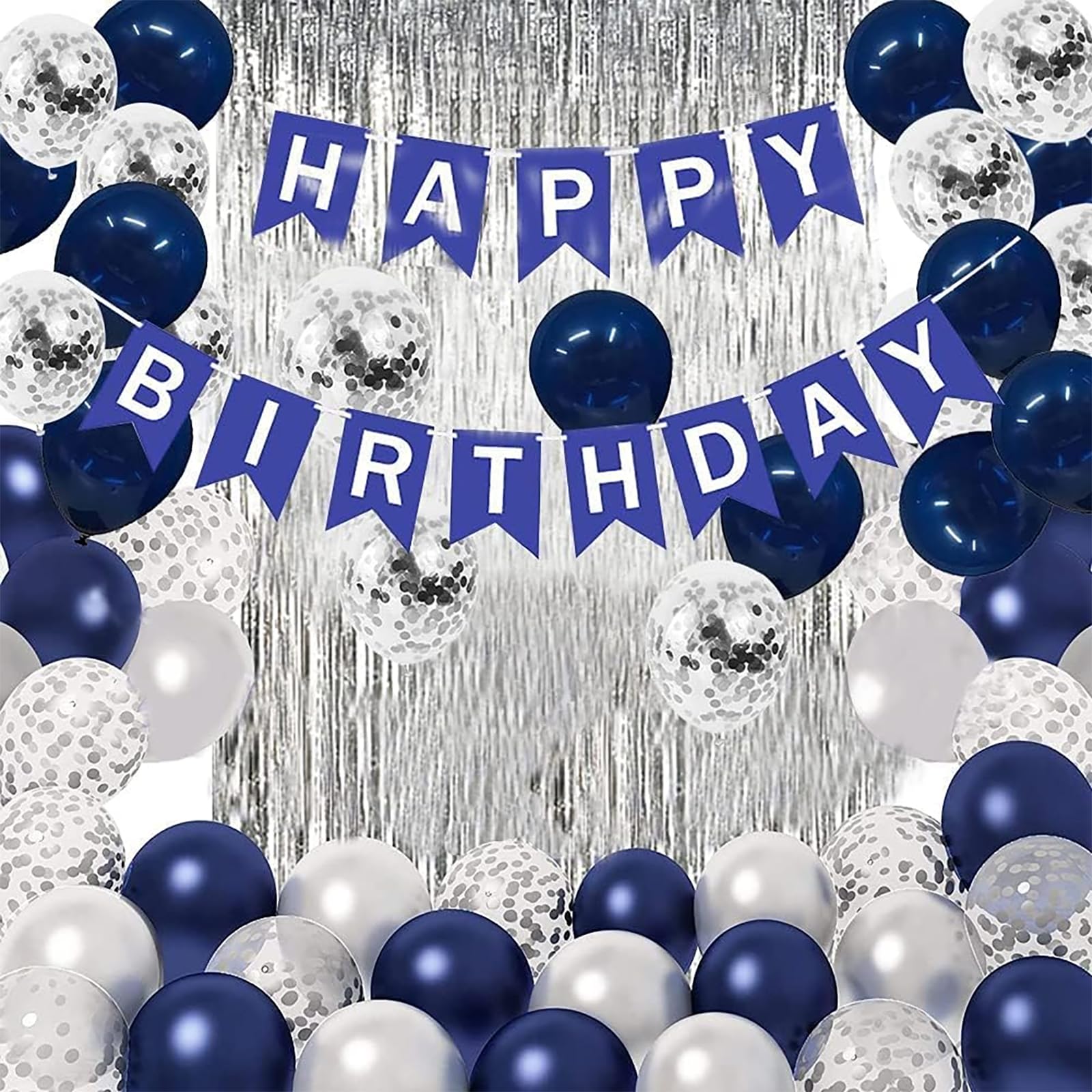 Navy Blue Balloons Garland Kit, 104pcs Matte Navy Blue Balloon Dark Blue Balloons with Different Size 18 Inch 12 Inch 10 Inch 5 Inch for Graduation Birthday Baby Shower, Wedding, Bridal Shower