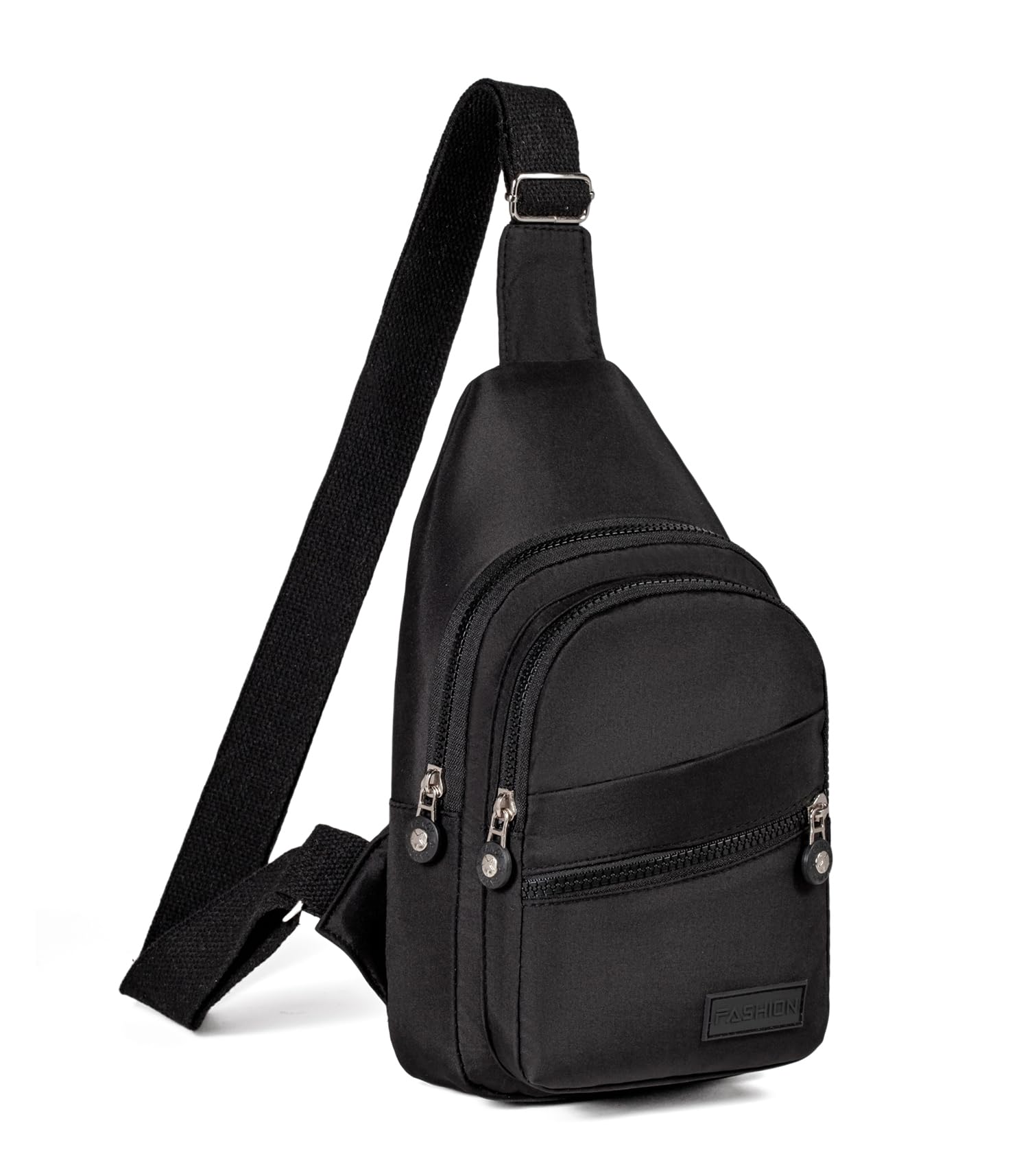 YAZEKOUS Small Sling Bag Sling Backpack for Women, Crossbody Sling Backpack Daypack Shoulder Bag for Travel Running Hiking Daypack Black