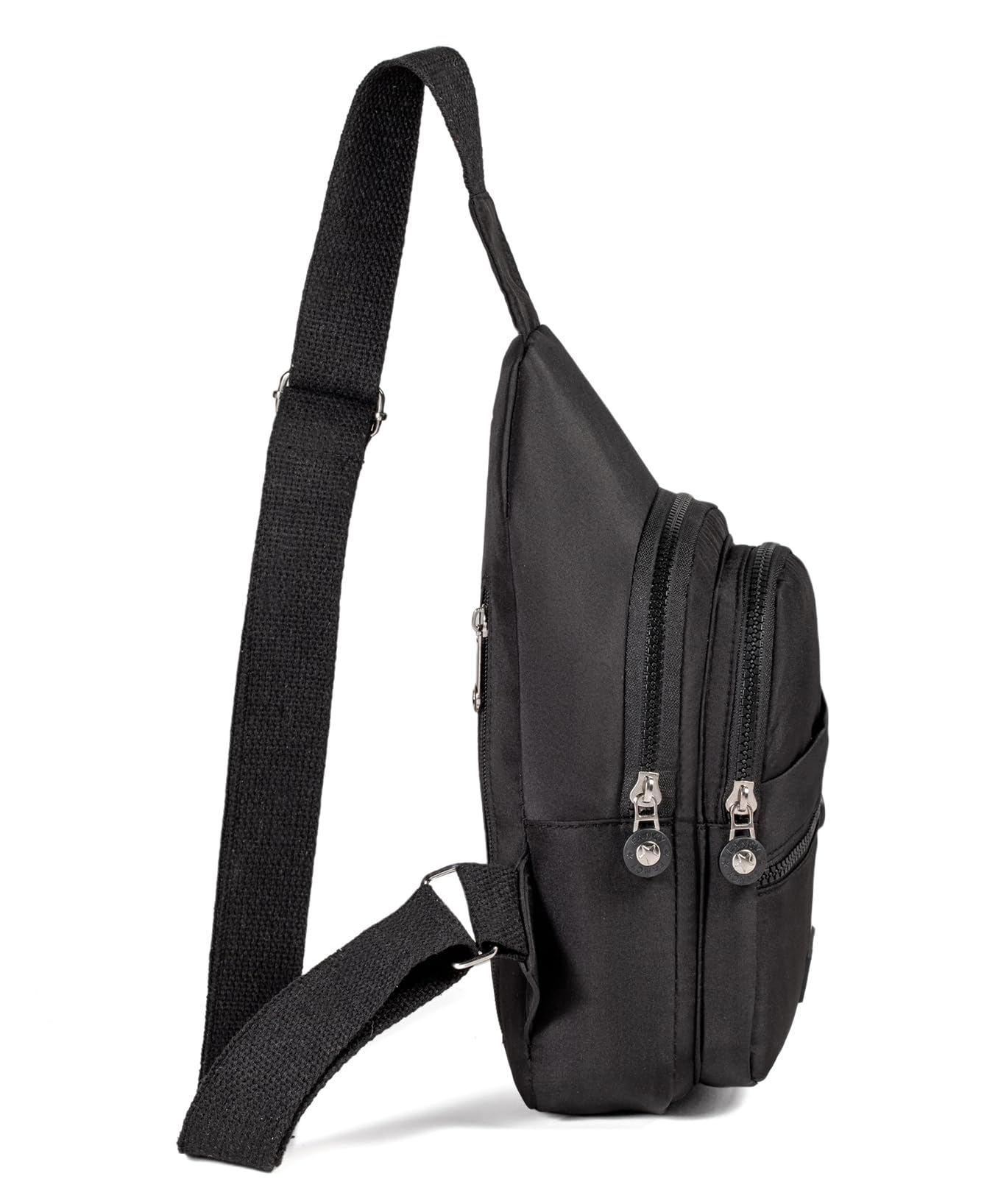 YAZEKOUS Small Sling Bag Sling Backpack for Women, Crossbody Sling Backpack Daypack Shoulder Bag for Travel Running Hiking Daypack Black