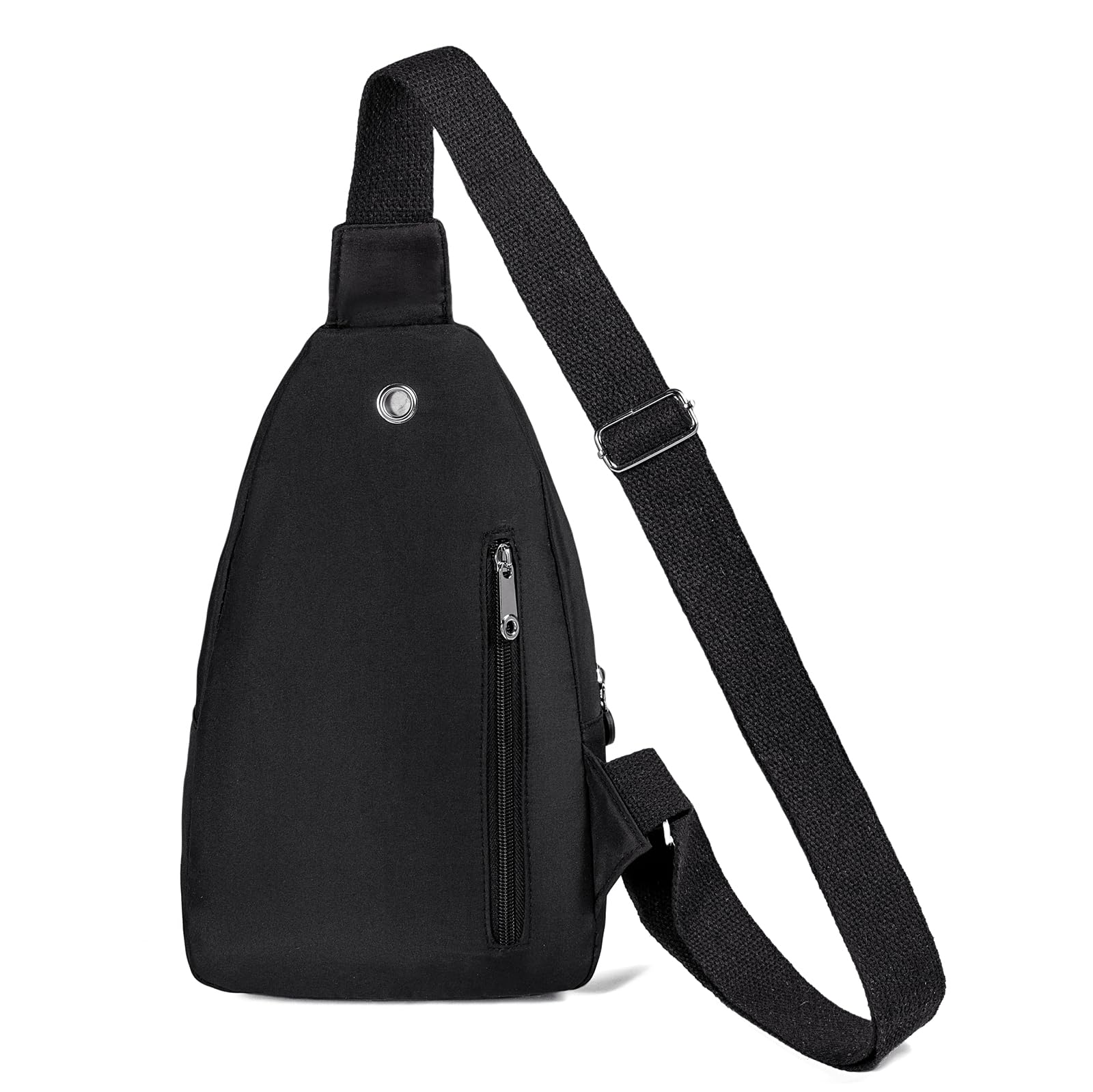 YAZEKOUS Small Sling Bag Sling Backpack for Women, Crossbody Sling Backpack Daypack Shoulder Bag for Travel Running Hiking Daypack Black