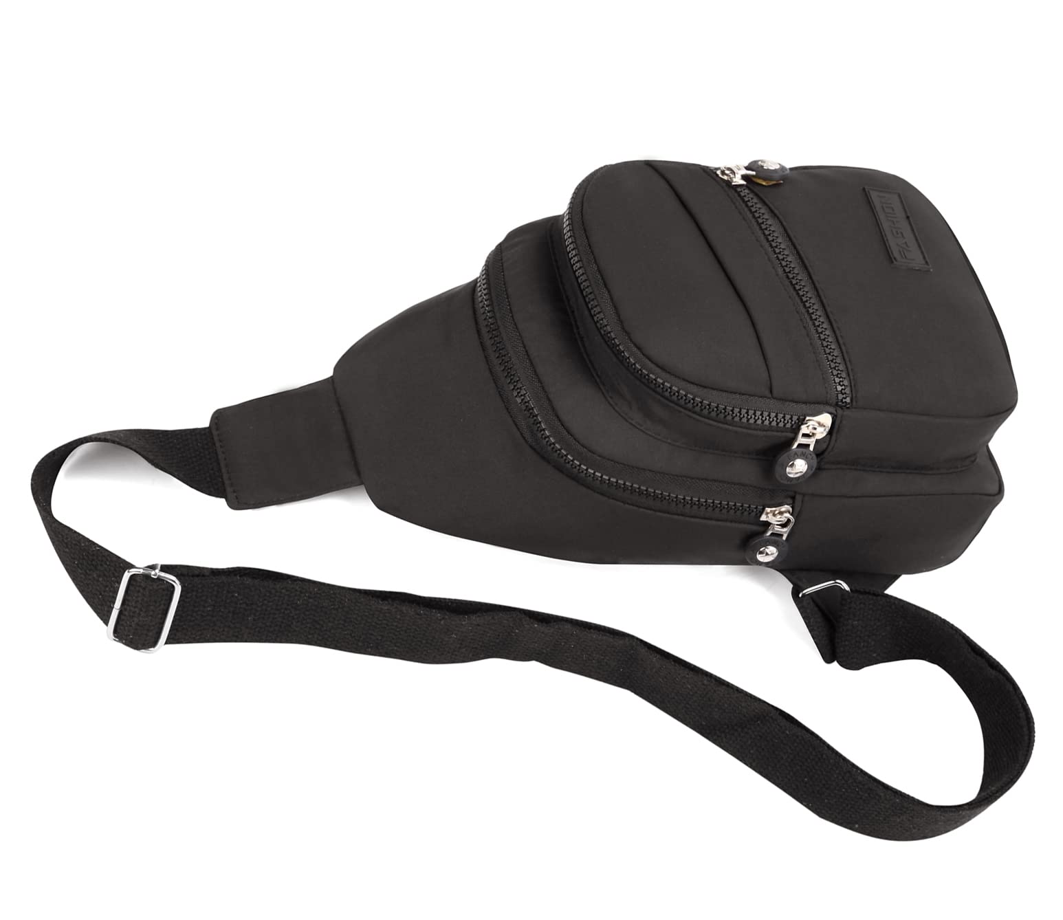 YAZEKOUS Small Sling Bag Sling Backpack for Women, Crossbody Sling Backpack Daypack Shoulder Bag for Travel Running Hiking Daypack Black