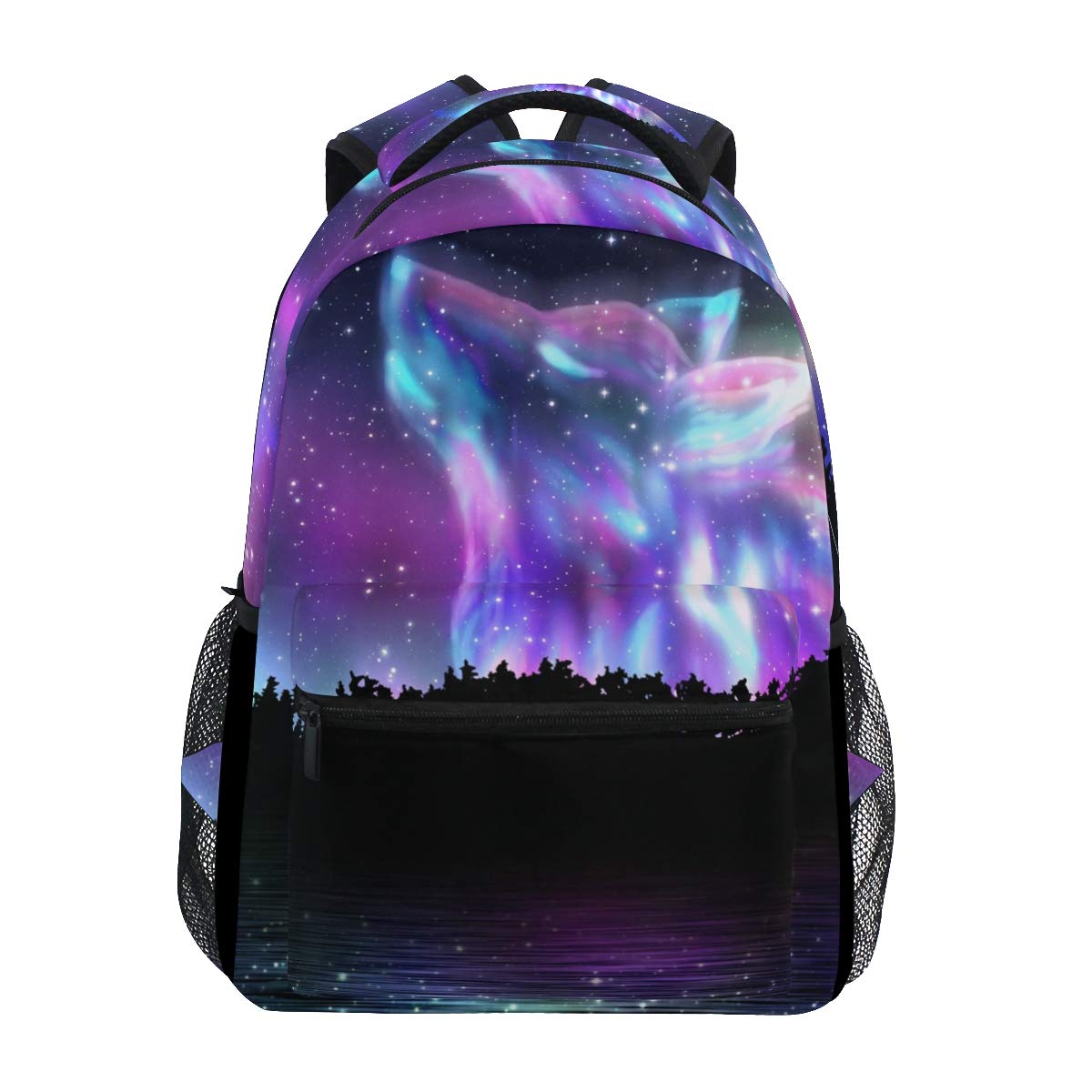 ZZKKO Forest Wolf Boys Girls School Computer Backpacks Book Bag Travel Hiking Camping Daypack