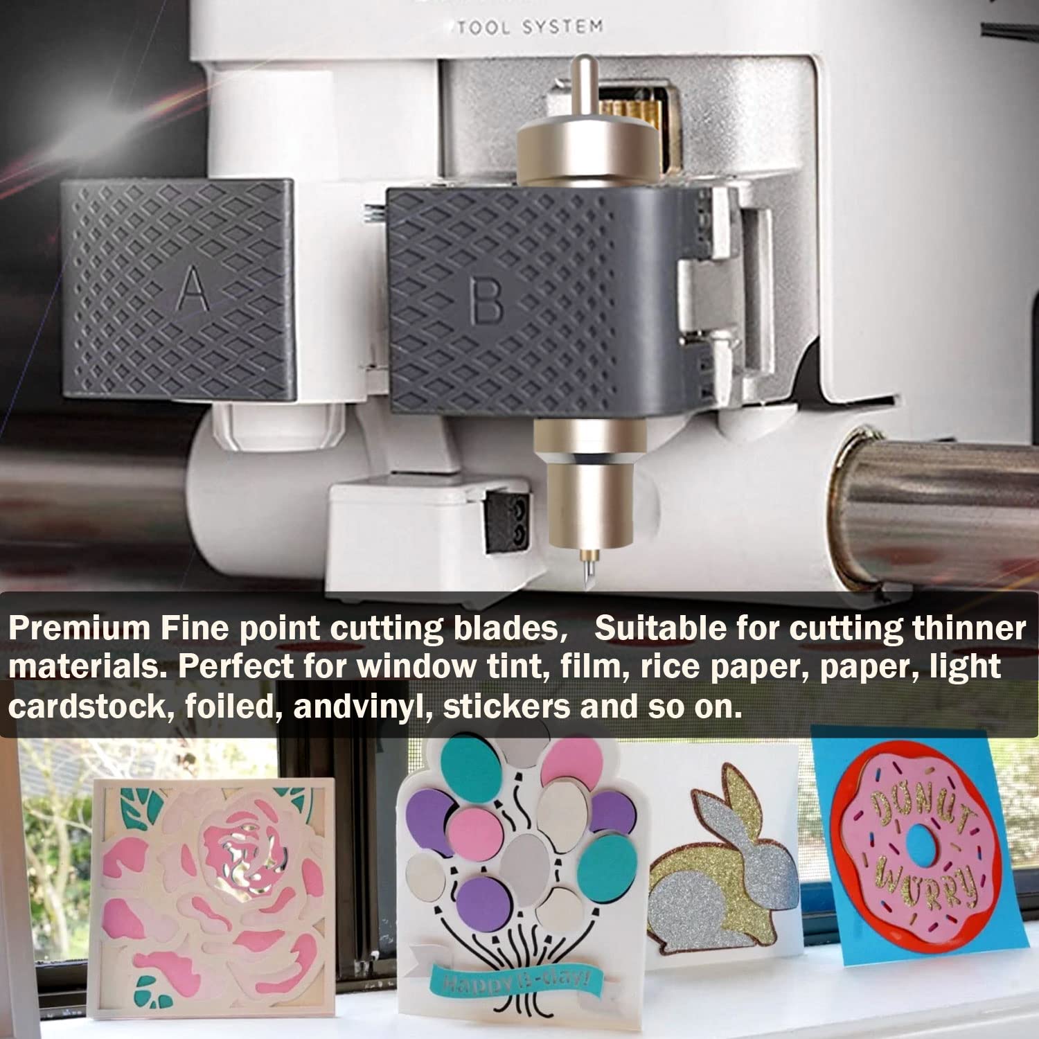 Explore Deep Cut Blade and Housing for Cricut Maker, Niantime Replacement Deep point Blade Compatible with Explore Air2/ Air3/ Maker/Maker 3 Cutting Machines (2 Deep Cut Blades and 1 Housing Included)