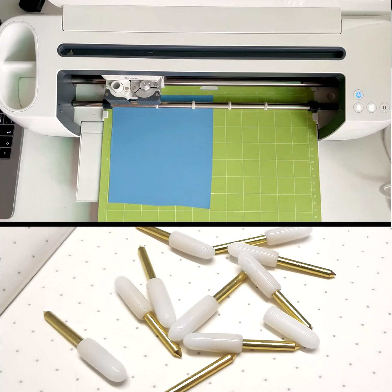 Explore Deep Cut Blade and Housing for Cricut Maker, Niantime Replacement Deep point Blade Compatible with Explore Air2/ Air3/ Maker/Maker 3 Cutting Machines (2 Deep Cut Blades and 1 Housing Included)