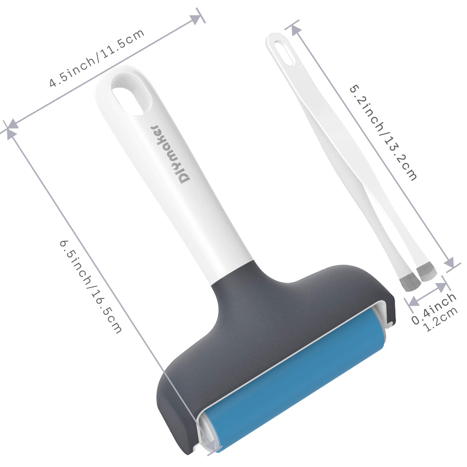 Diymaker Rubber Brayer Roller & MAT Tweezers Remover Tool Set Craft Stamping Brayers for Cricut/Silhouette/Brother
