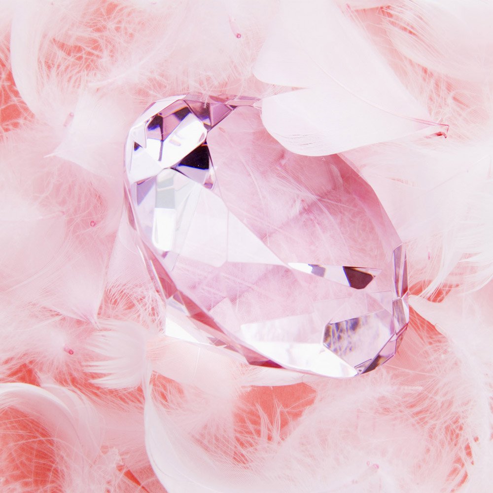 OUTUXED 1500pcs Pink Diamonds 0.3"(8mm) Crystal Gems Plastic Decor Vases Filler Light Crystal Clear Diamond for Party Decoration Table Scattering Wedding Bridal Shower