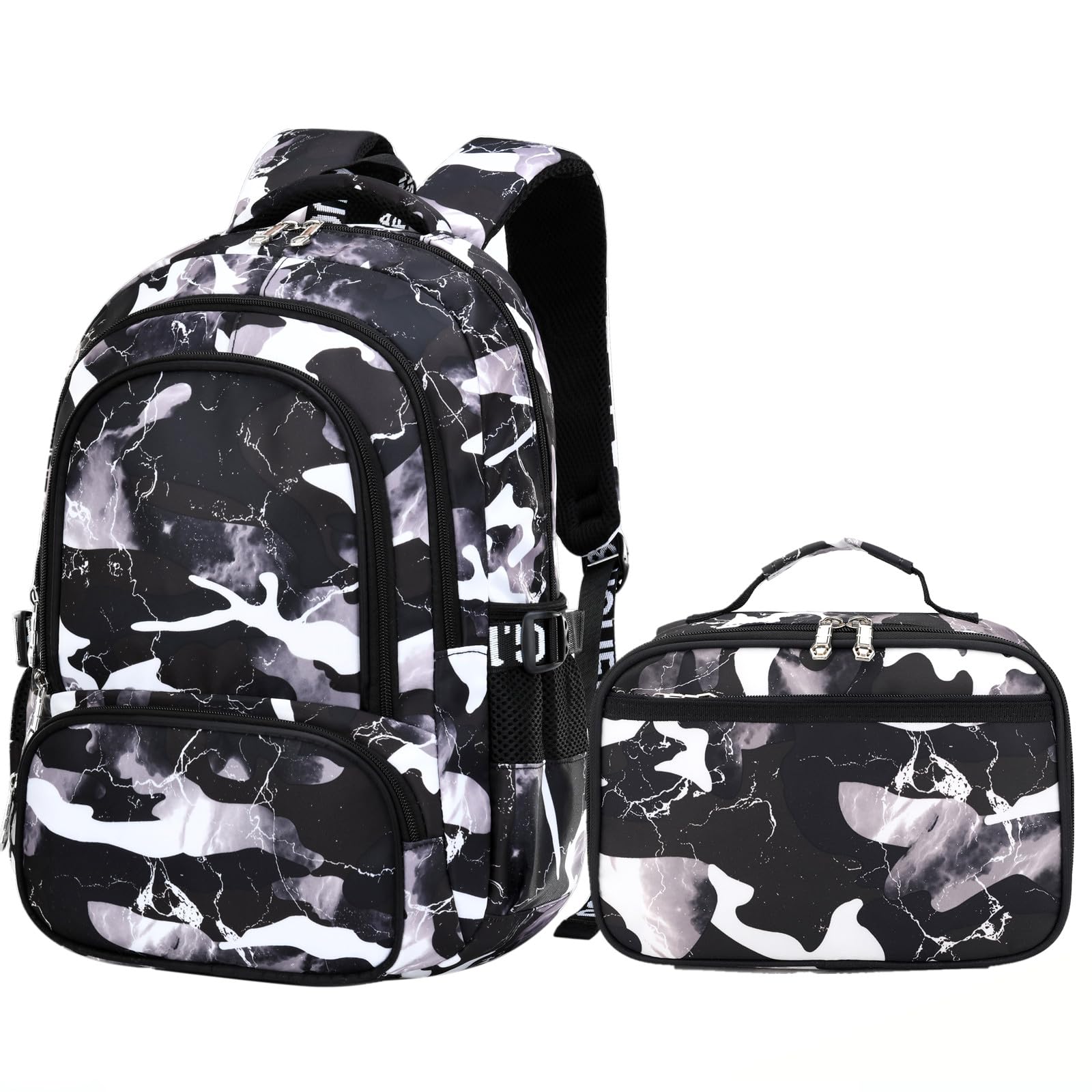Ladyzone Camo School Backpack Lightweight Schoolbag Travel Camp Outdoor Daypack (Camouflage Blue(NS))