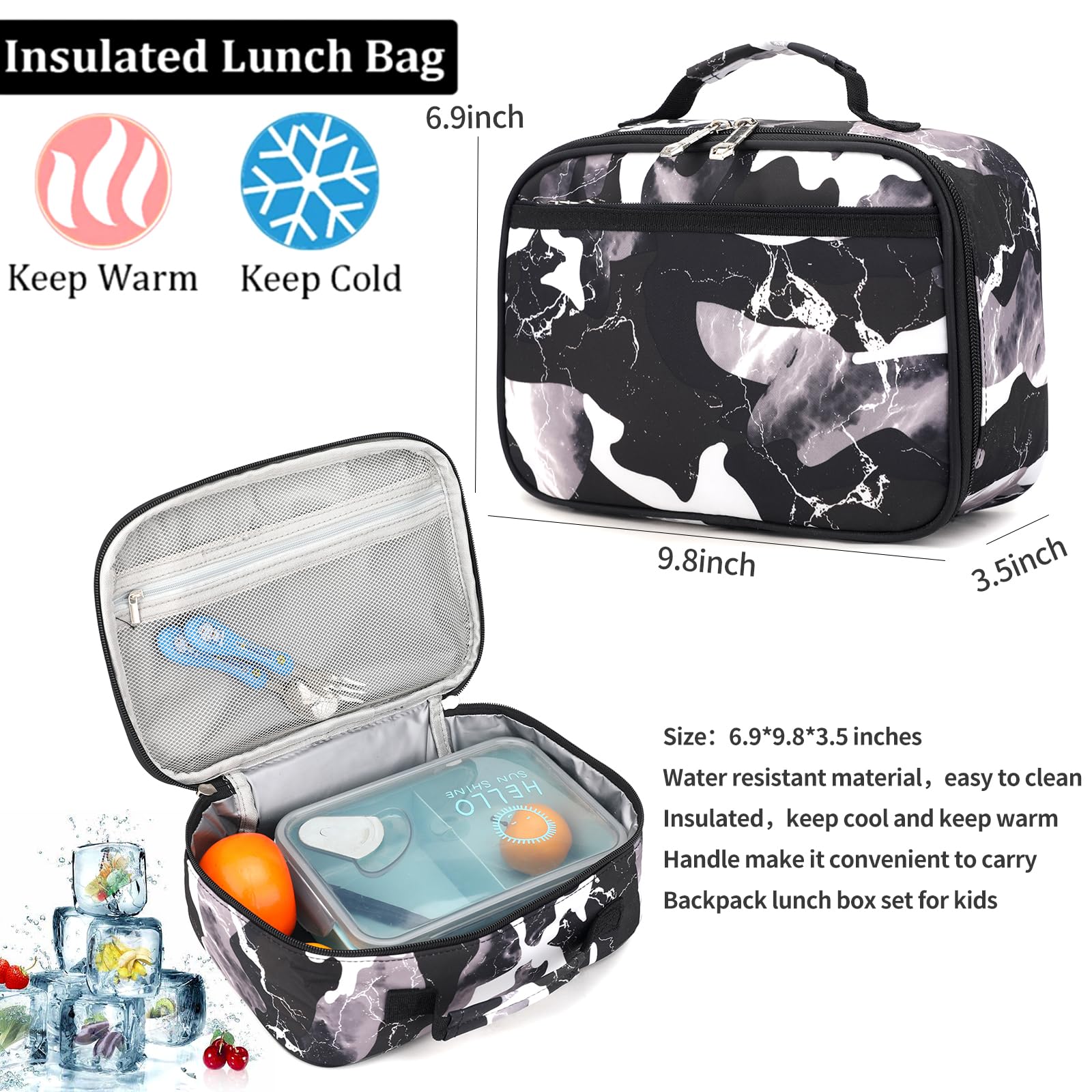 Ladyzone Camo School Backpack Lightweight Schoolbag Travel Camp Outdoor Daypack (Camouflage Blue（NS）)