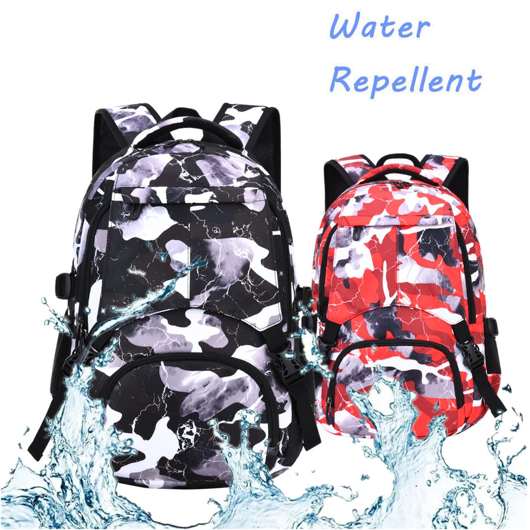 Ladyzone Camo School Backpack Lightweight Schoolbag Travel Camp Outdoor Daypack (Camouflage Blue（NS）)