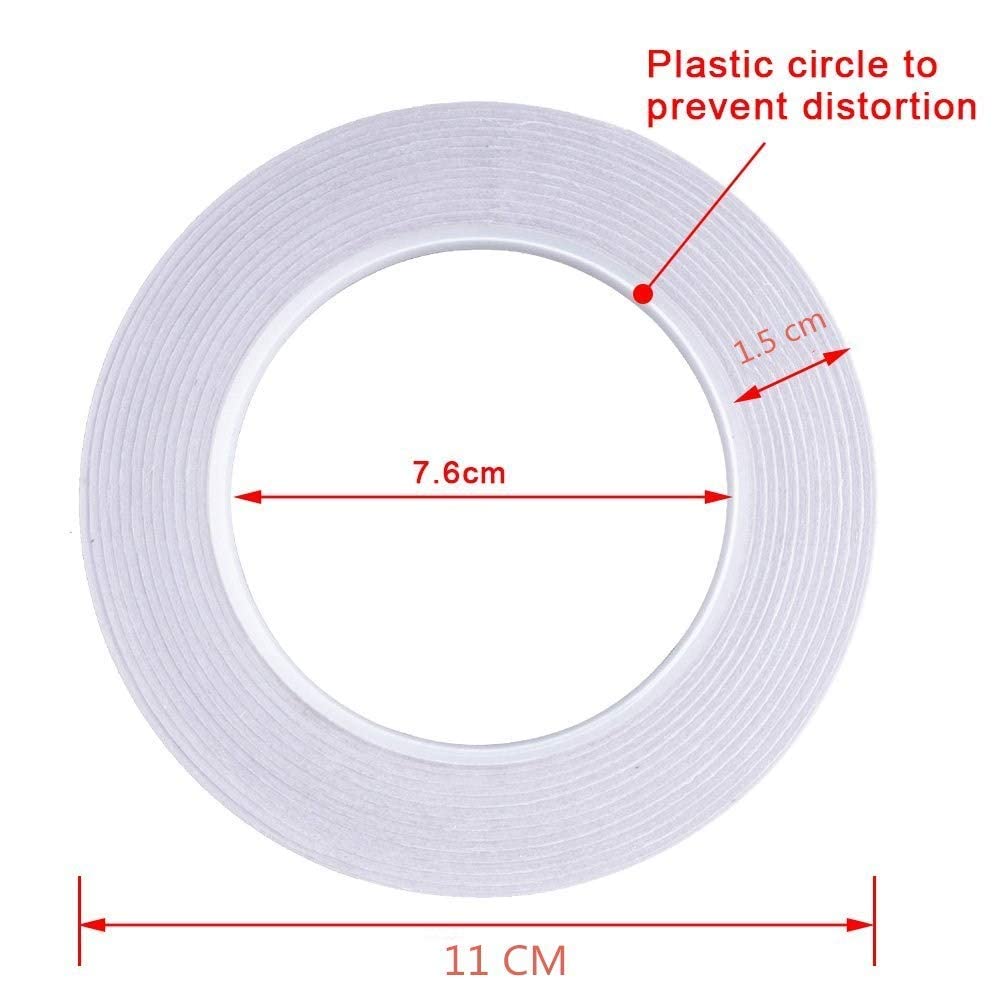 YISUMEI Double Sided Tape for Gifts,Craft,Card Making,Scrapbooking and Office School Stationery Supplies,Tear-by-Hand, Paper Backing(8 Rolls,1/4 Inch, 27 Yards Per Roll)