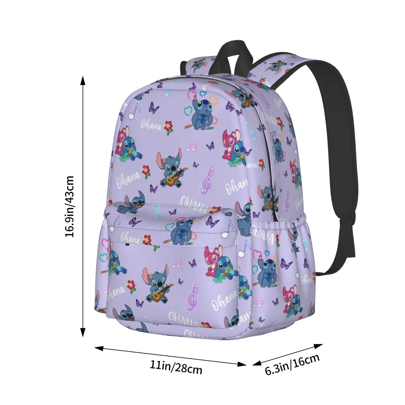 Travel Backpack, Notebook Laptop Bags For Men Women Weekend Outings Trip Book Bag Travel Hiking Camping Work Cartoon Cute Black 20