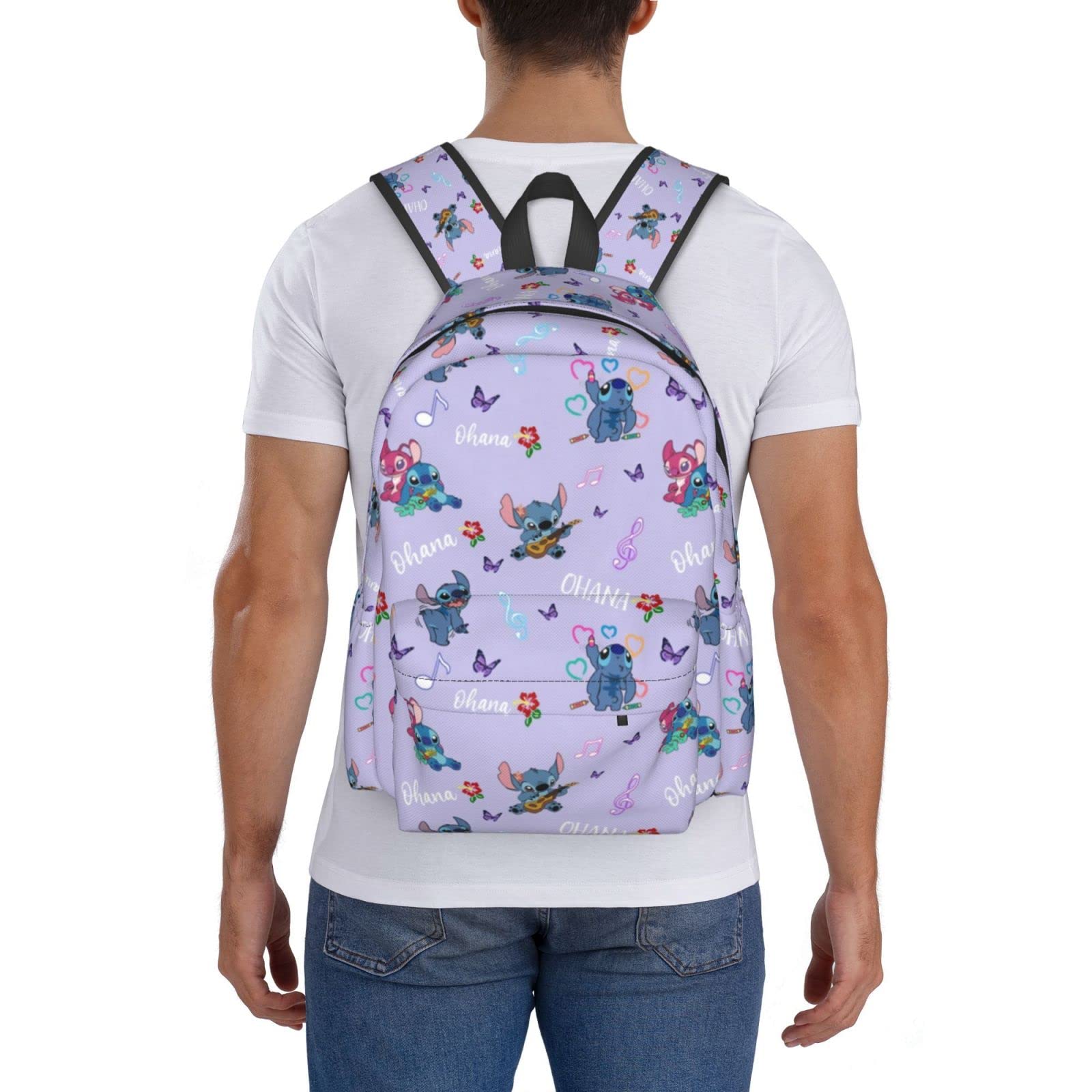 Travel Backpack, Notebook Laptop Bags For Men Women Weekend Outings Trip Book Bag Travel Hiking Camping Work Cartoon Cute Black 20