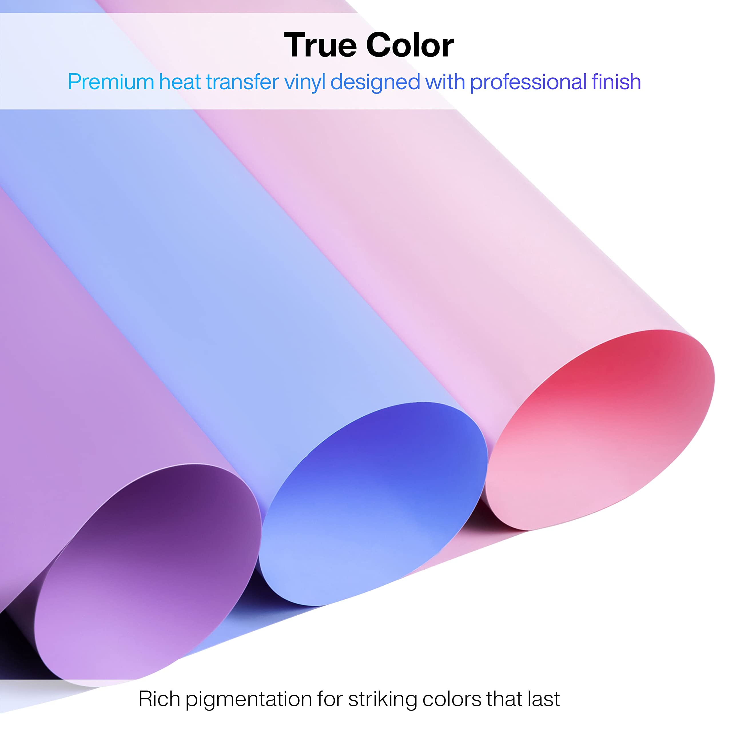 Primology Heat Transfer Vinyl: 10 Pack Pastel Colors 12" x 10" Premium Iron On Vinyl, HTV Vinyl for T-Shirts - HTV for Cricut, Silhouette Cameo, Heat Press Machine