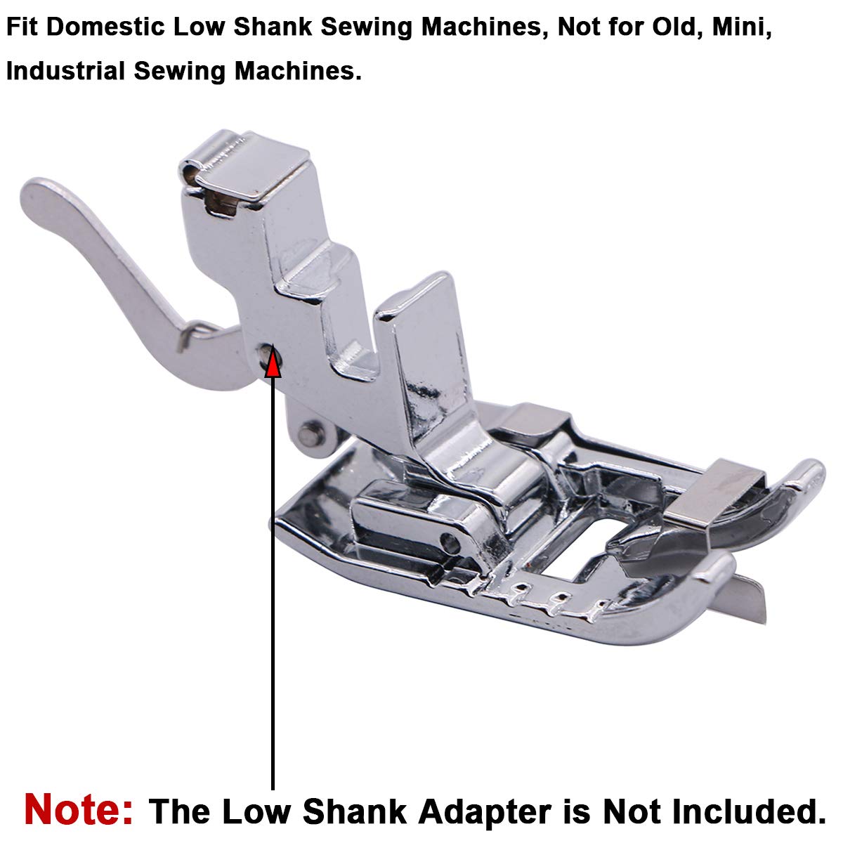 Stitch in Ditch Foot/Edge Joining Foot Sewing Machine Presser Foot - Fits All Low Shank Snap-On Singer, Brother, Babylock, Janome, Kenmore, White, Juki, New Home, Simplicity, Elna etc.
