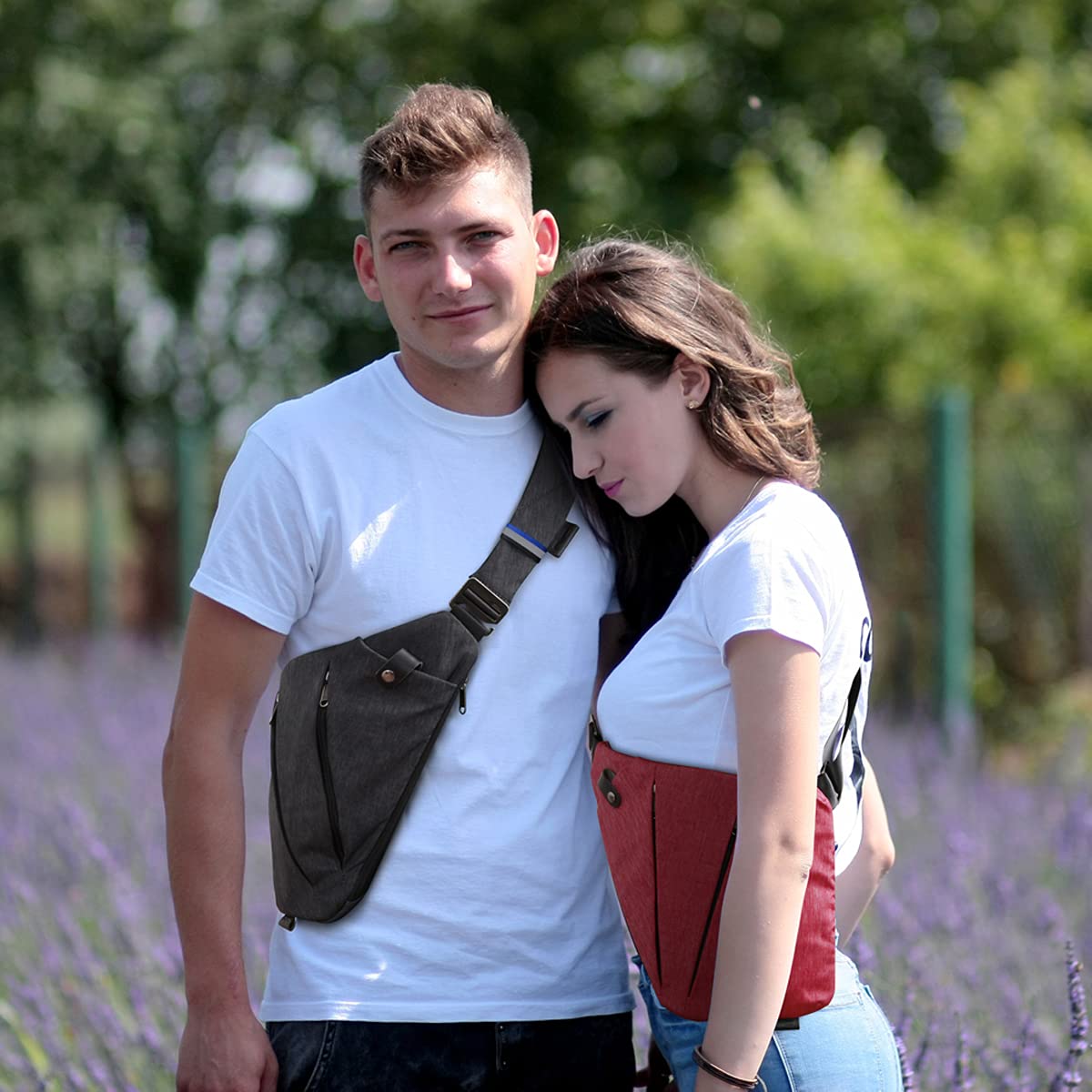 NIID FINO Sling Bag Multipurpose Slim Backpack waterproof and Anti-Theft Travel Chest Bag for Men Women(Right Hand)
