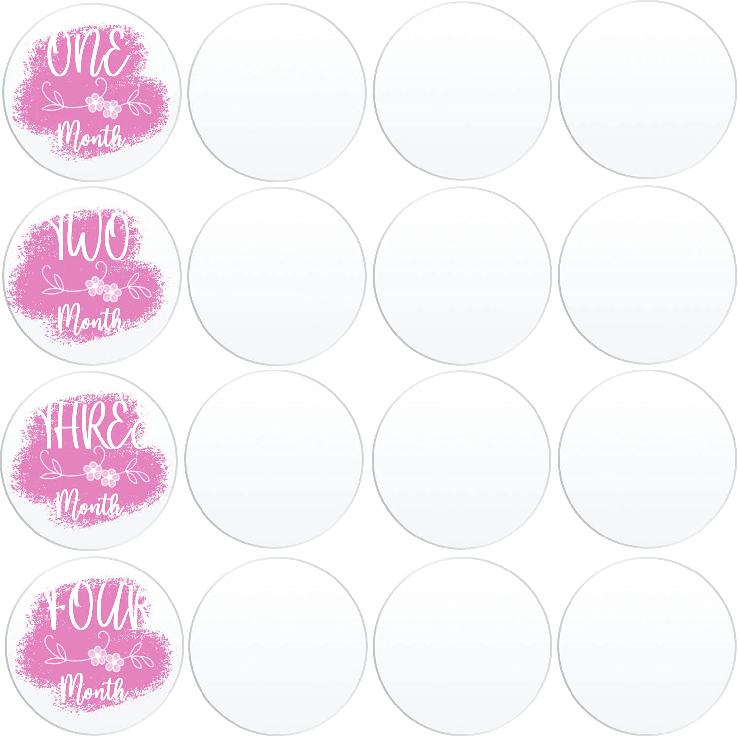 20 Pieces Clear Circle Acrylic Sheet 4 Inch Acrylic Plexiglass Disc Transparent Round Acrylic Sign for Milestone Markers, Name Cards, Cricut Cutting and Engraving, Painting and DIY Projects