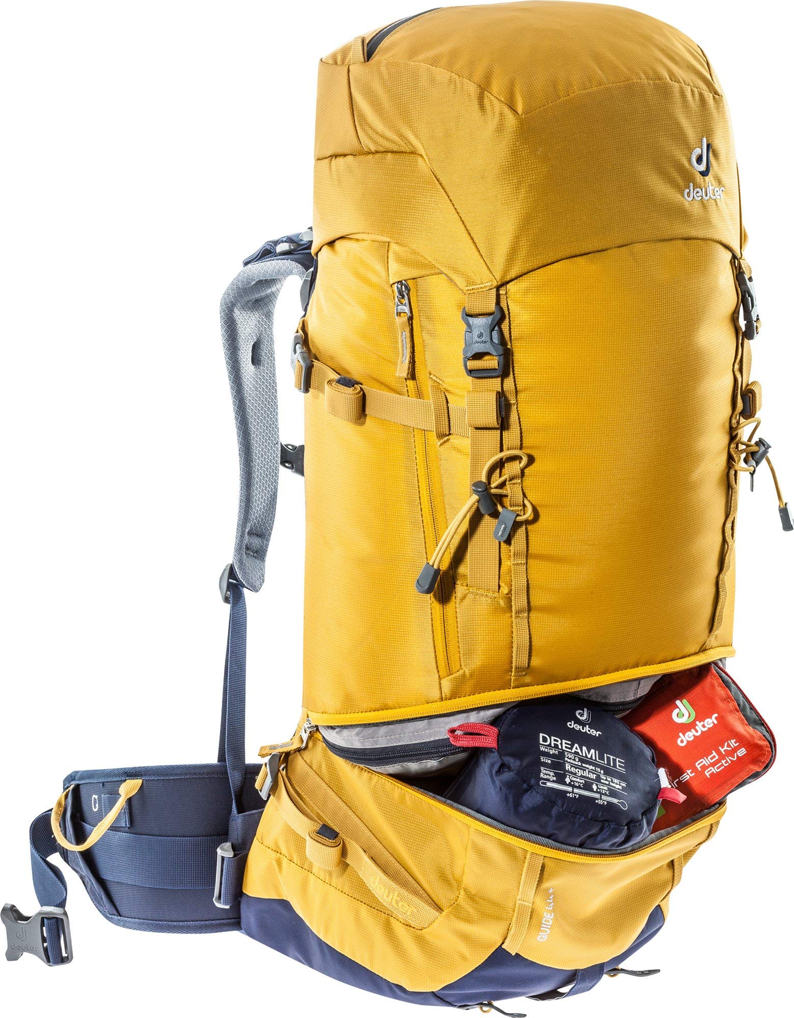 Deuter Guide 44+ - Robust and Functional Alpine Backpack for Mountain Climbing, Ski Tours and Expeditions
