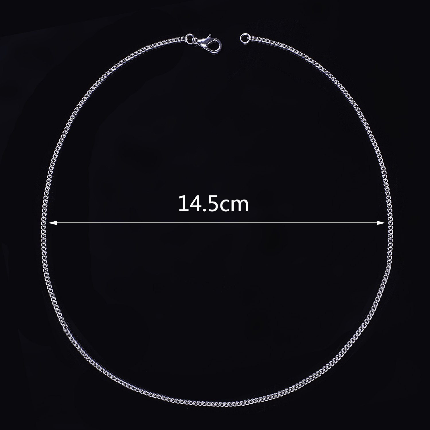 Outus 12 Pack Iron DIY Chain Necklaces Lobster Clasp Link Chain Necklaces Silver Plated (18 Inch)