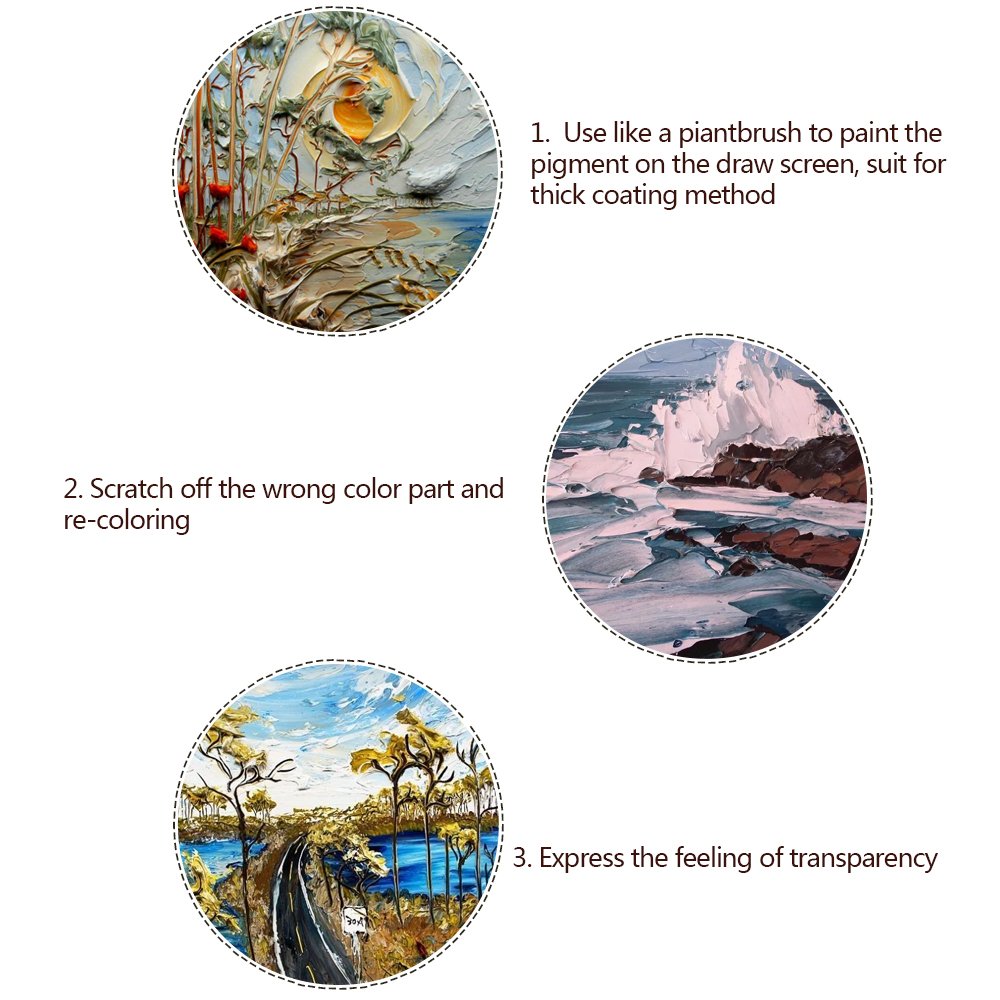5 pcs Painting Mixing Scraper, Marrywindix Stainless Steel Spatula Palette Knife Oil Painting Accessories Color Mixing