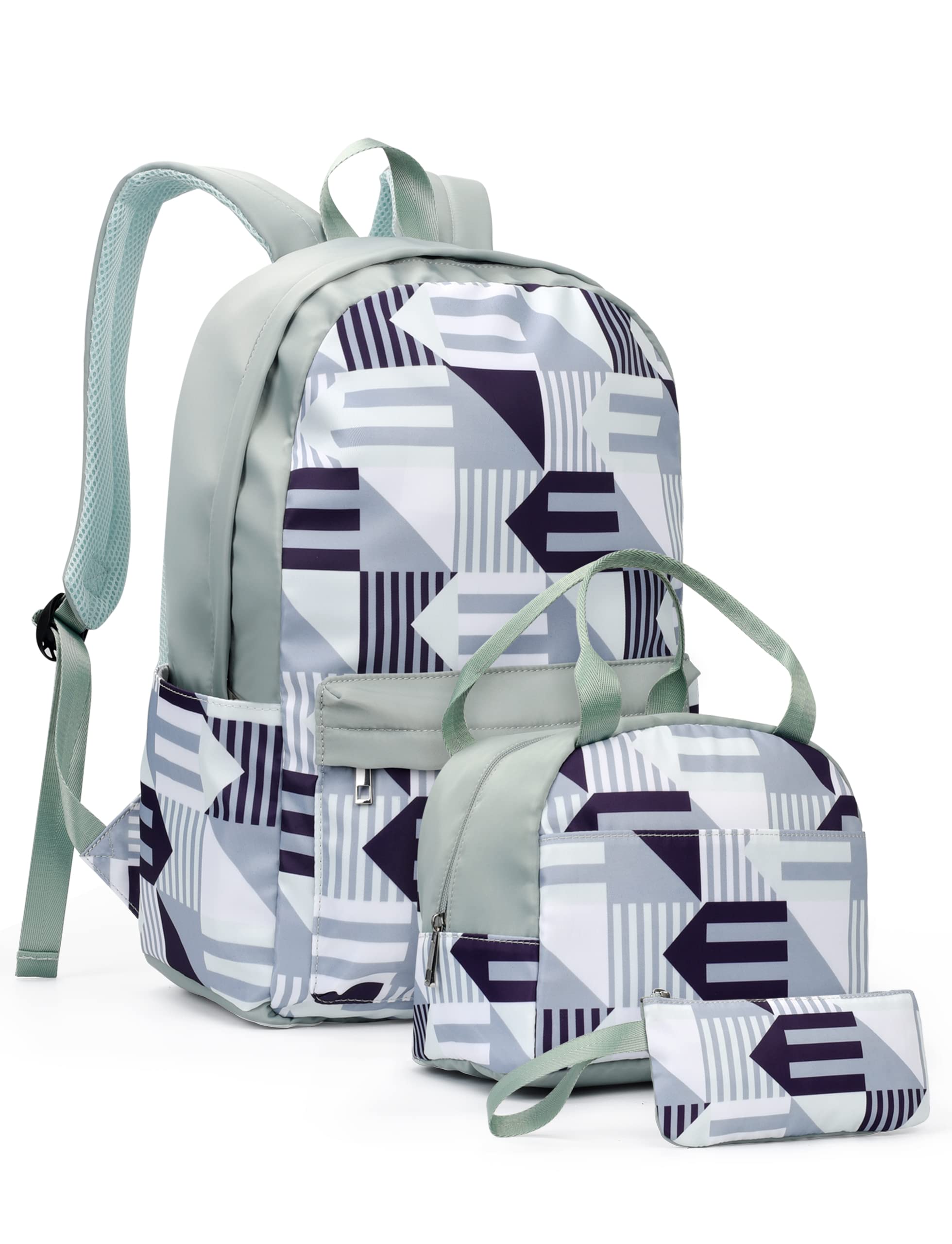 Ejqcmz Backpack for Kids, Boys Preschool Backpack with Lunch Box and Pen Bag, School Bookbag Set Middle-School Elementary Bookbags for Girls-Boys(JA001)