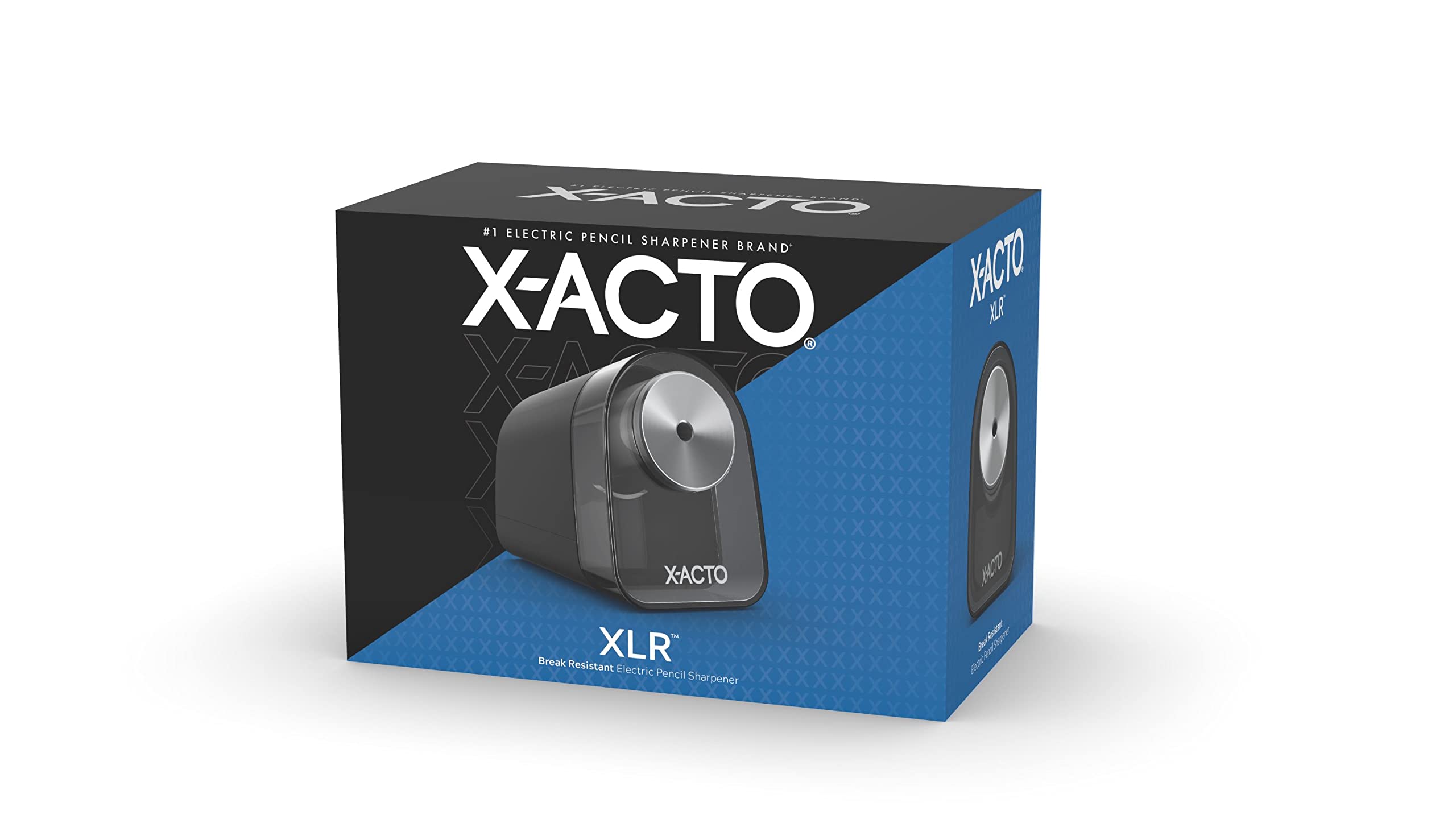 X-ACTO Pencil Sharpener, XLR Electric Pencil Sharpener, Colored Pencil Sharpener for Artists, Powerful, Compact Small Pencil Sharpener, Black, 1 Count