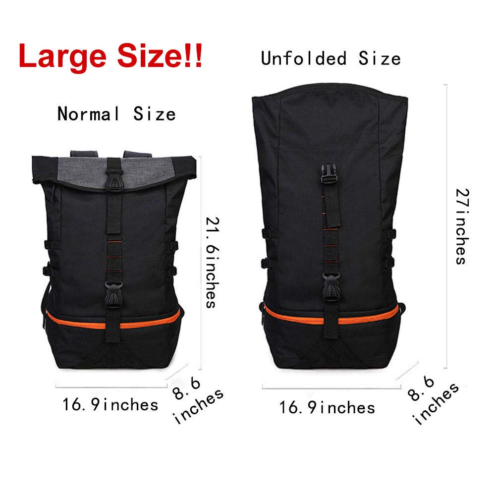 Gym Backpack with Shoe Compartment, Large Luggage Travel Bag Fashion School Rucksack Hiking Backpack