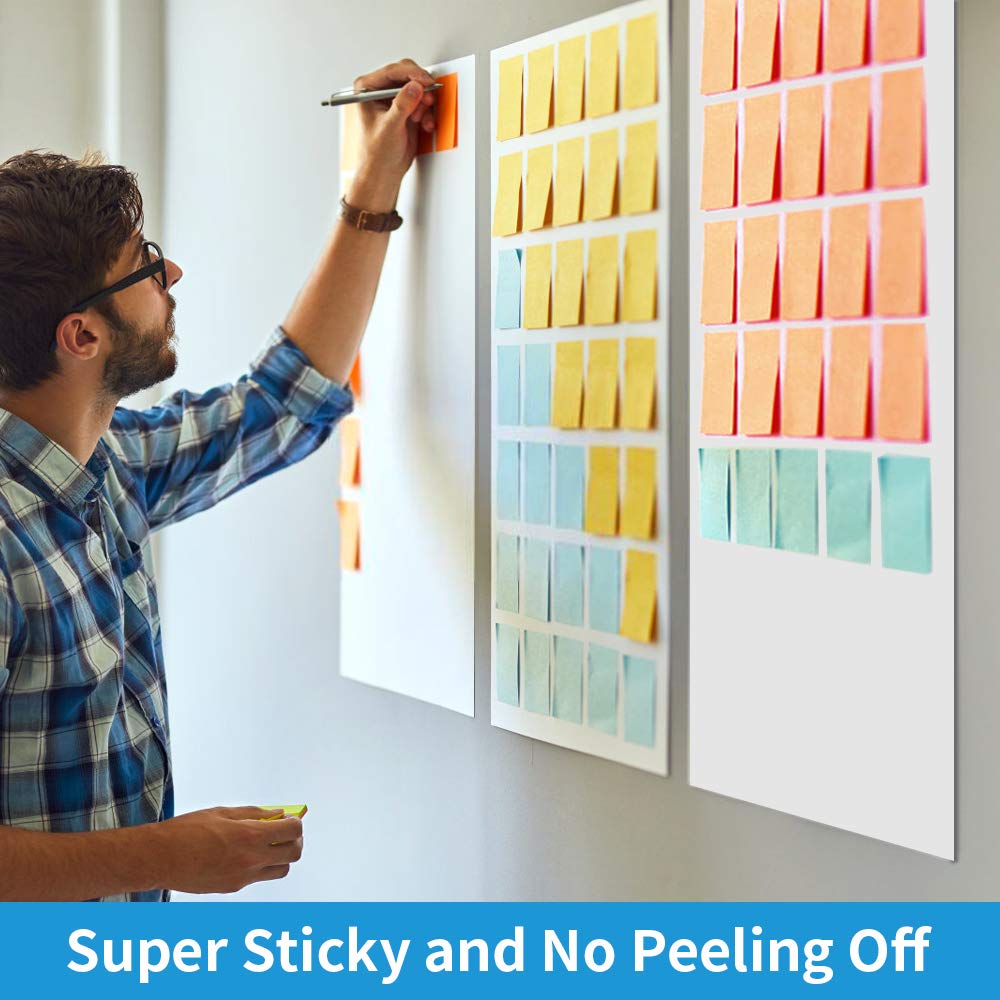 Sticky Easel Pads, Upgraded Flip Chart Paper, Large Easel Paper for Teachers, 25 x 30 Inches, Self Stick Easel Paper for White Board, 30 Sheets/Pad, 8 Pads