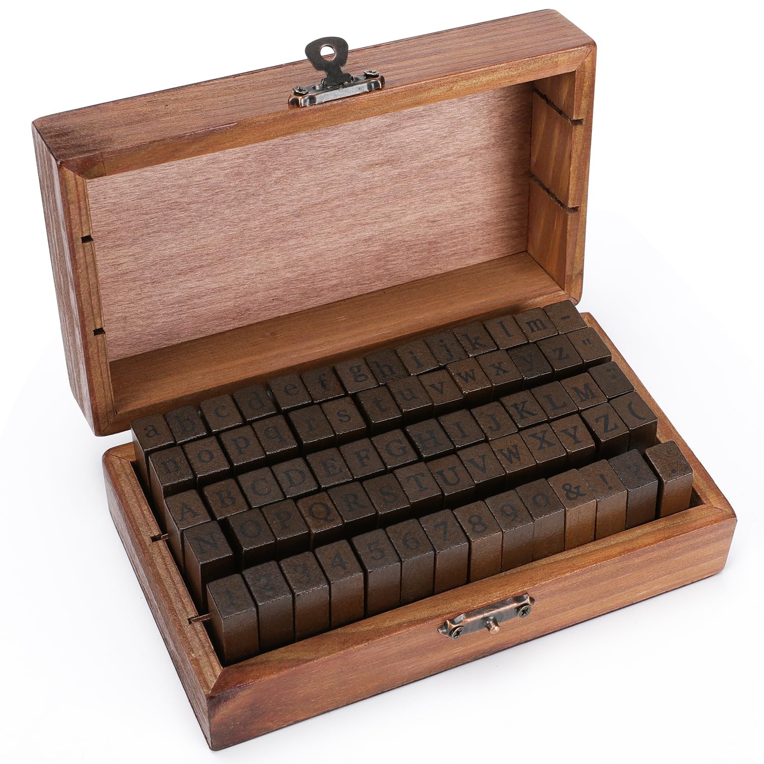 Alphabet Stamps Set, KMIKE 70pcs Letter/Number/Symbol Vintage DIY Craft Card Making Wood Rubber Stamp