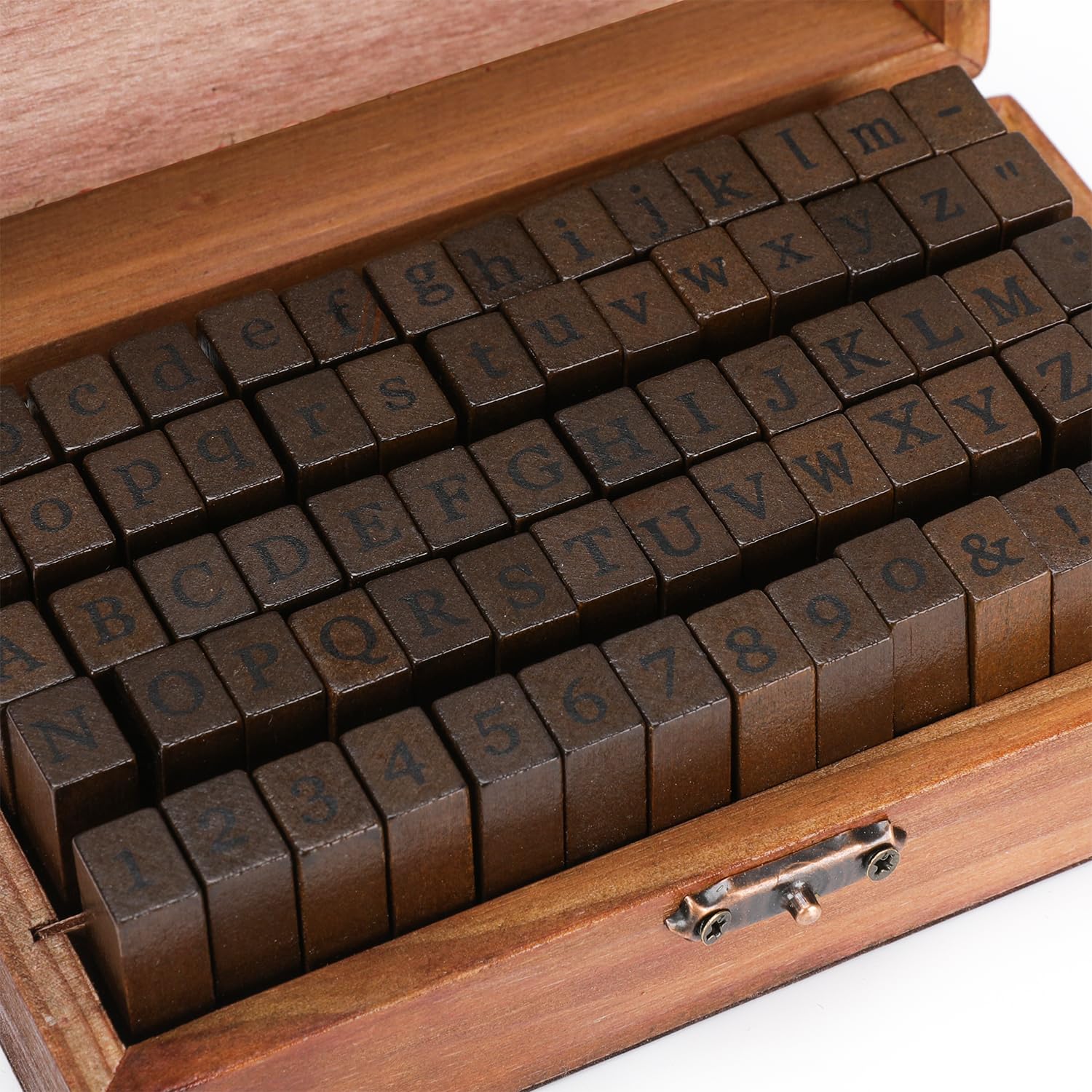 Alphabet Stamps Set, KMIKE 70pcs Letter/Number/Symbol Vintage DIY Craft Card Making Wood Rubber Stamp