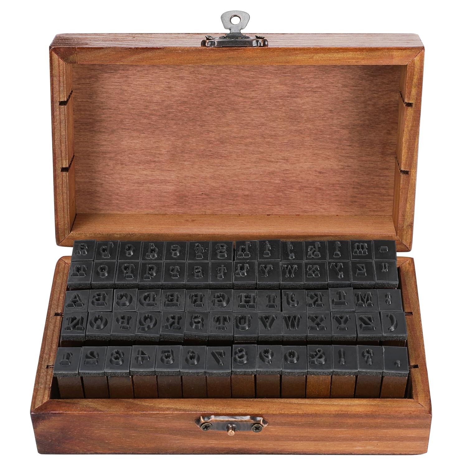 Alphabet Stamps Set, KMIKE 70pcs Letter/Number/Symbol Vintage DIY Craft Card Making Wood Rubber Stamp