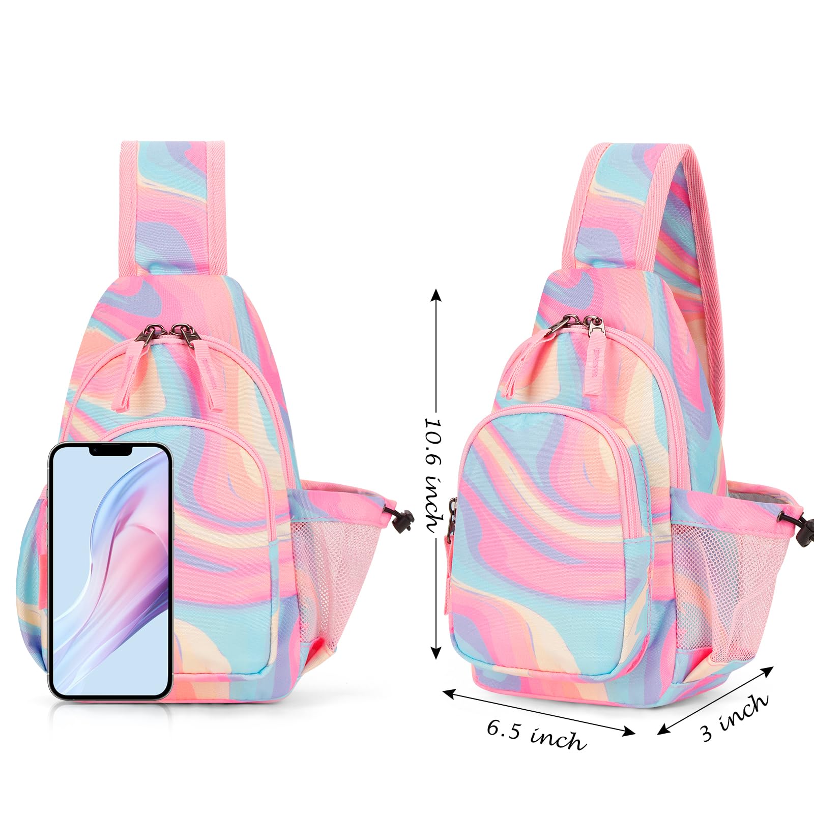 Choco Mocha Kids Sling Bag Chest Bag for Boys Crossbody Shoulder Bag for Travel, Christmas Gift for Kids, Ball-Blue
