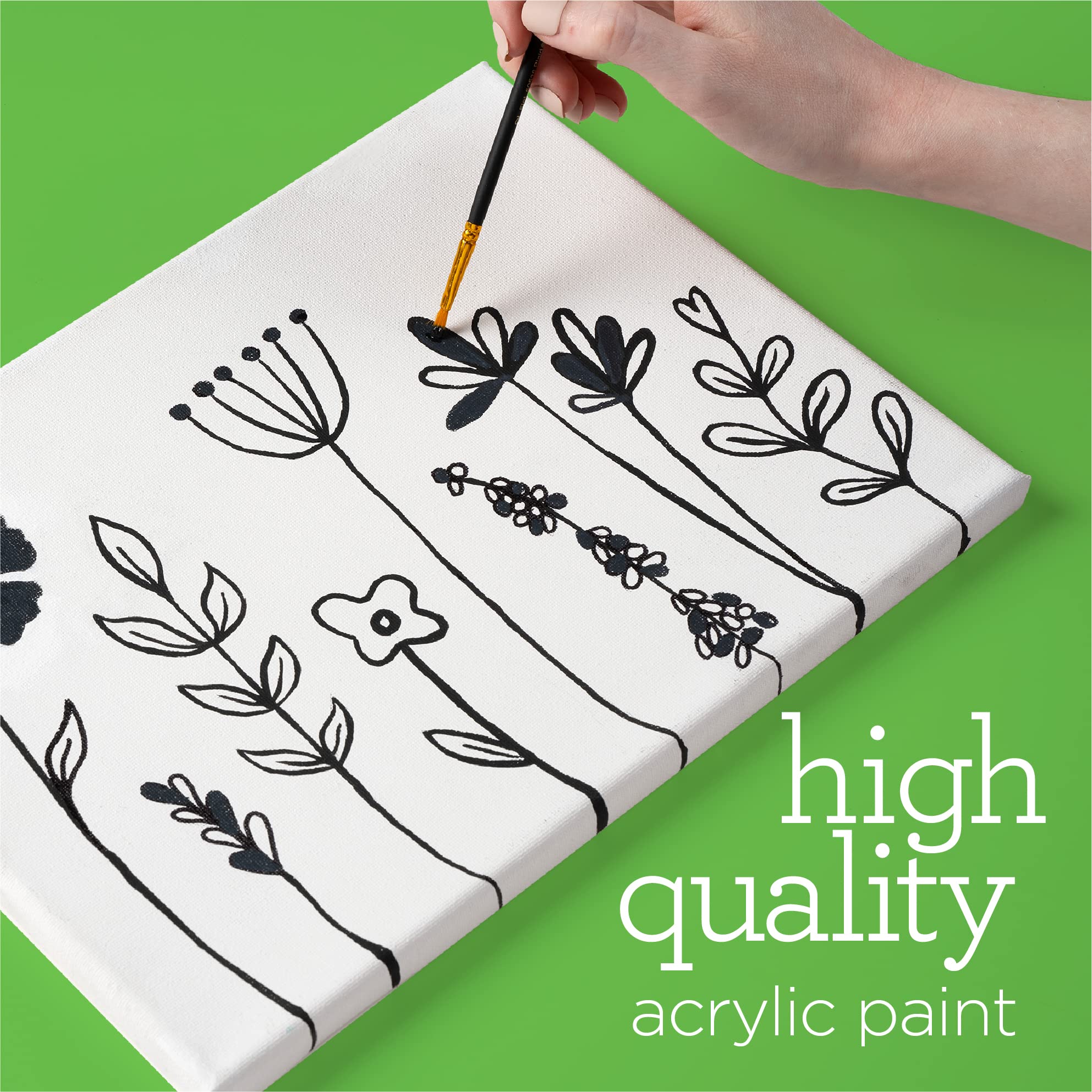 Apple Barrel PROMOABWB Set Featuring 2 16 fl oz White Black Acrylic Paint Colors, (Pack of 2), Multi 2