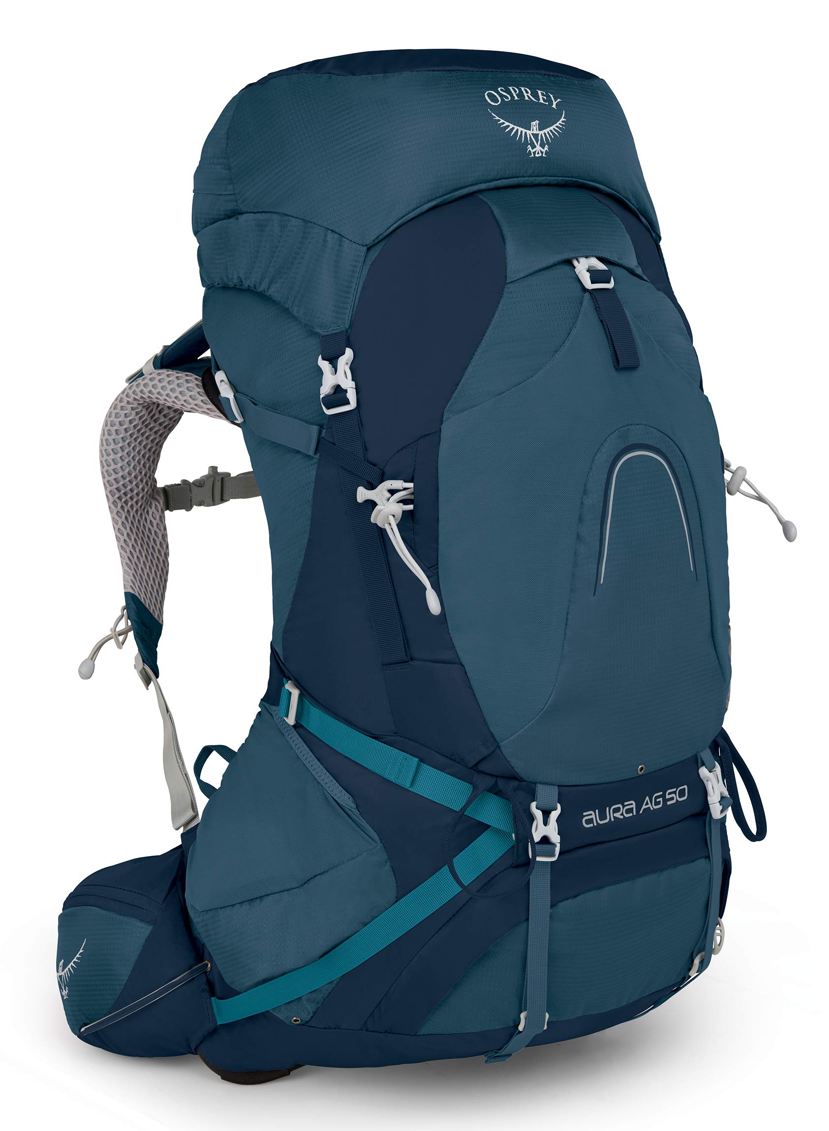 Osprey Aura AG 50 Women's Backpacking Backpack, Gamma Red, X-Small