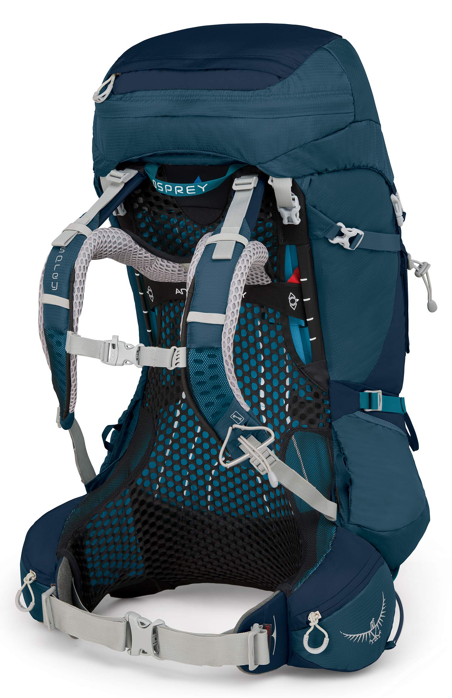 Osprey Aura AG 50 Women's Backpacking Backpack, Gamma Red, X-Small