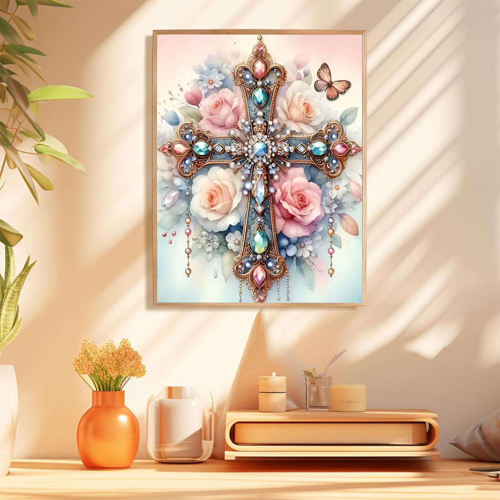 hkejoi Stitch Diamond Painting Kits,Stitch Diamond Art Kits 4 Pack,DIY 5D Stitch Diamond Painting 4 Pack,Home Wall Decor and Gifts 12x16in