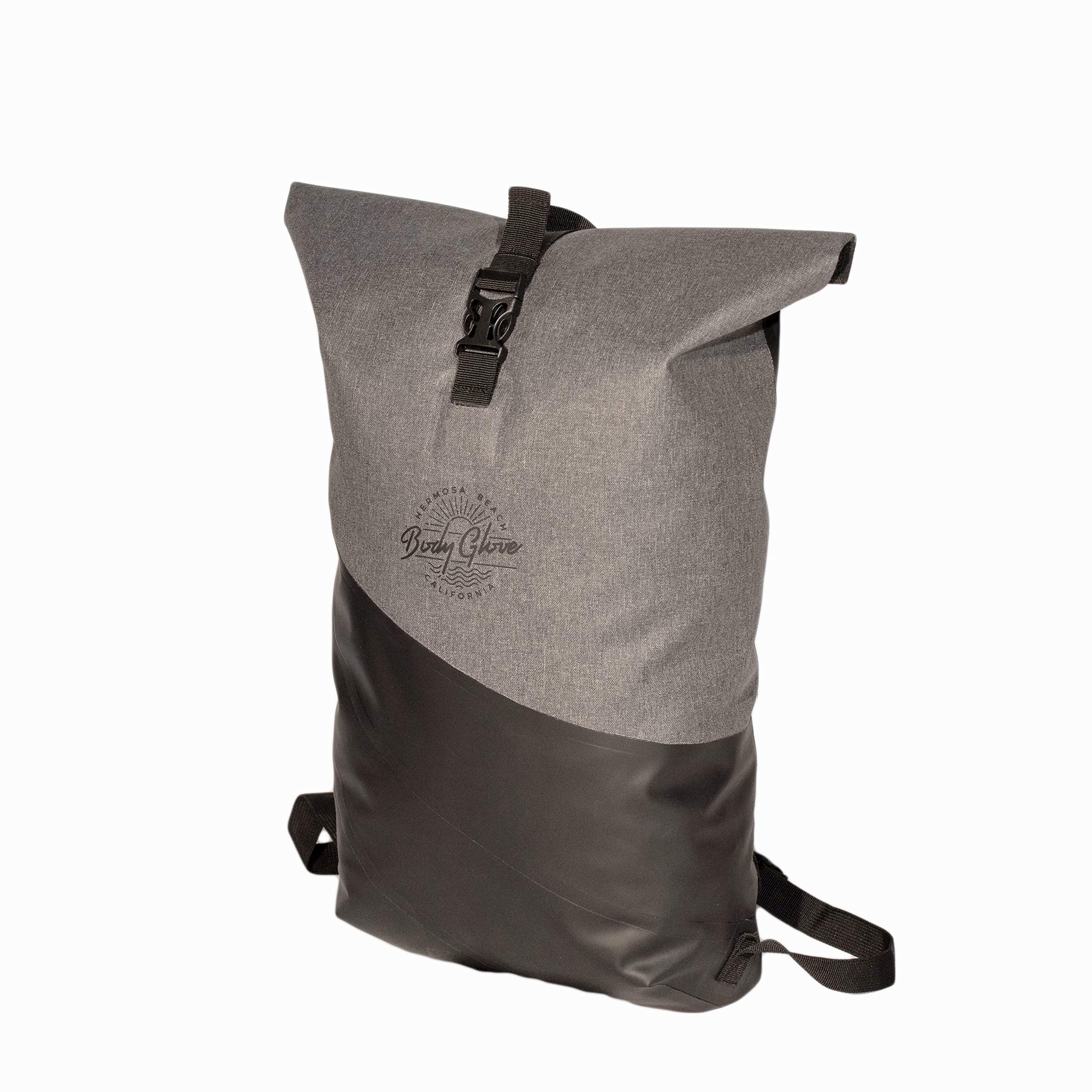 Body Glove Ralston Waterproof Roll-Top Backpack Dry Bag for Surfing, Kayaking, Hiking, Camping, Water Sports, Gym with Waist Strap, Heather Grey, One Size