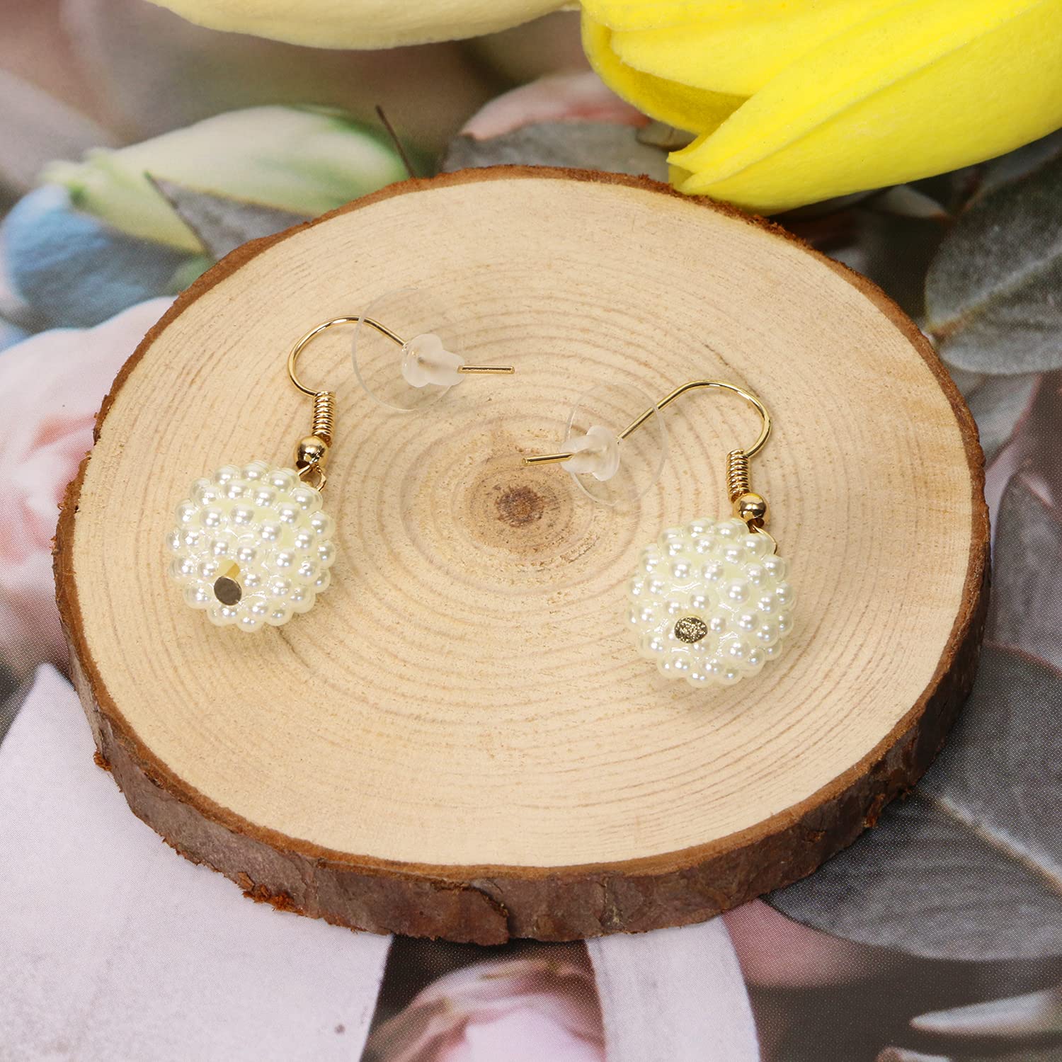 Penta Angel 50Pcs Clear Disc Pads to Stabilize Earrings, Plastic Discs for Earring Backs and Jewelry Crafts