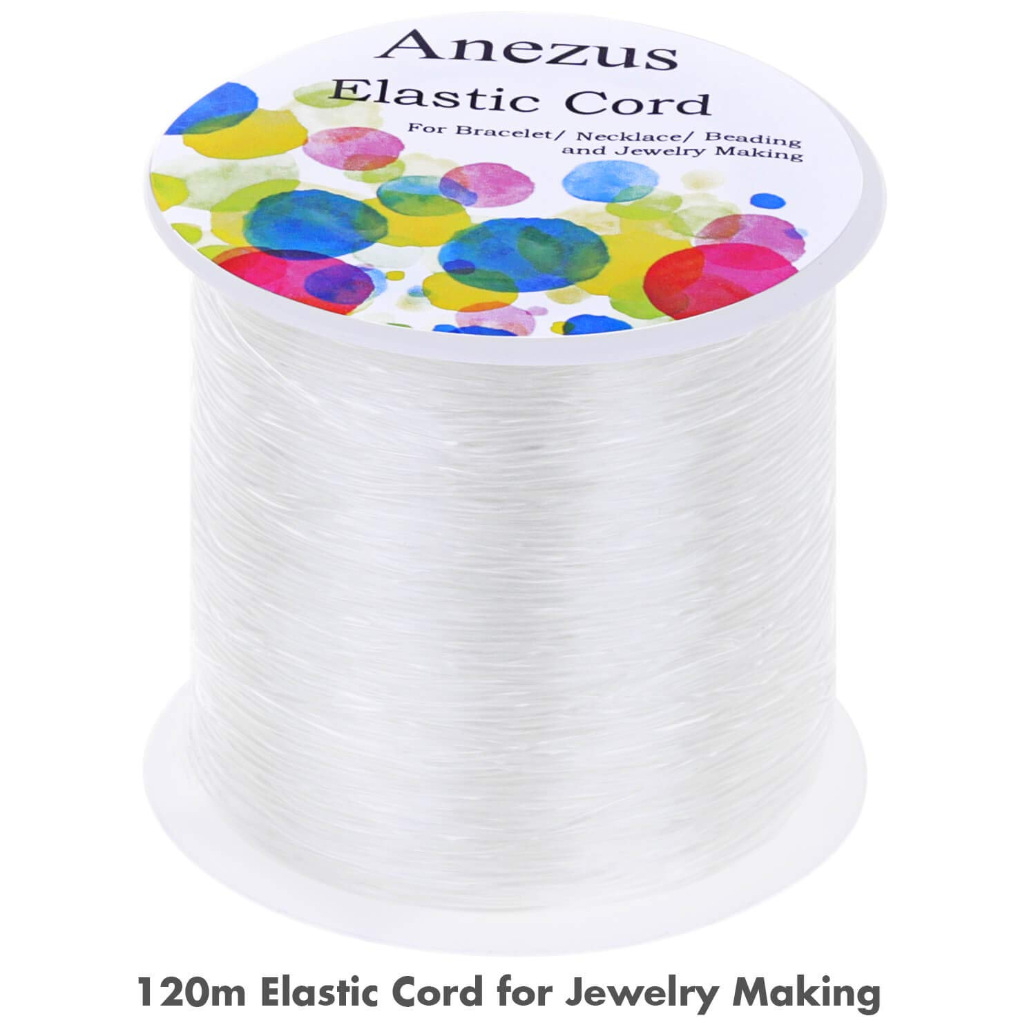 Elastic String for Bracelets, Anezus 0.7mm Elastic Bracelet String Beading String Jewelry String Stretch Cord for Bracelets, Jewelry Making, Beads