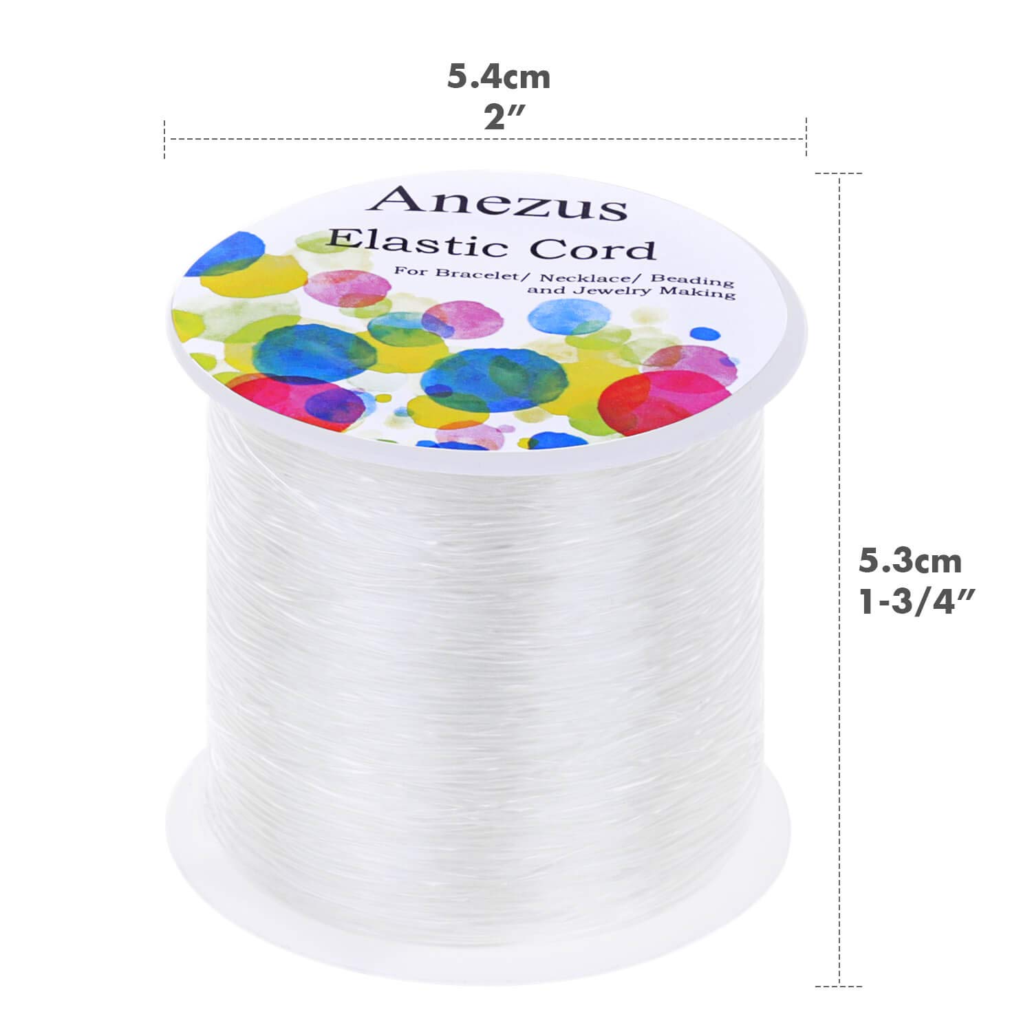 Elastic String for Bracelets, Anezus 0.7mm Elastic Bracelet String Beading String Jewelry String Stretch Cord for Bracelets, Jewelry Making, Beads