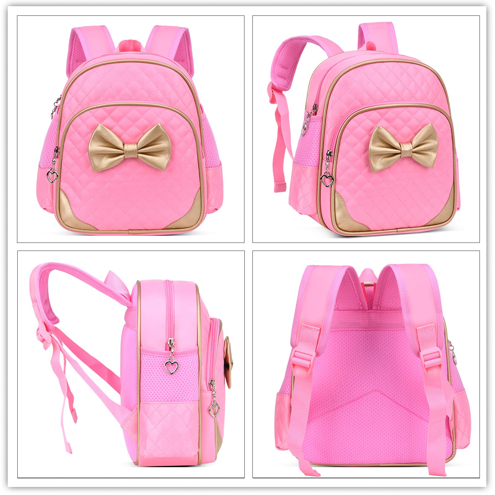 Suerico Suerico Cute Durable Waterproof Toddler Preschool Bag Kindergarten Kids Backpack for Girls (Pink)