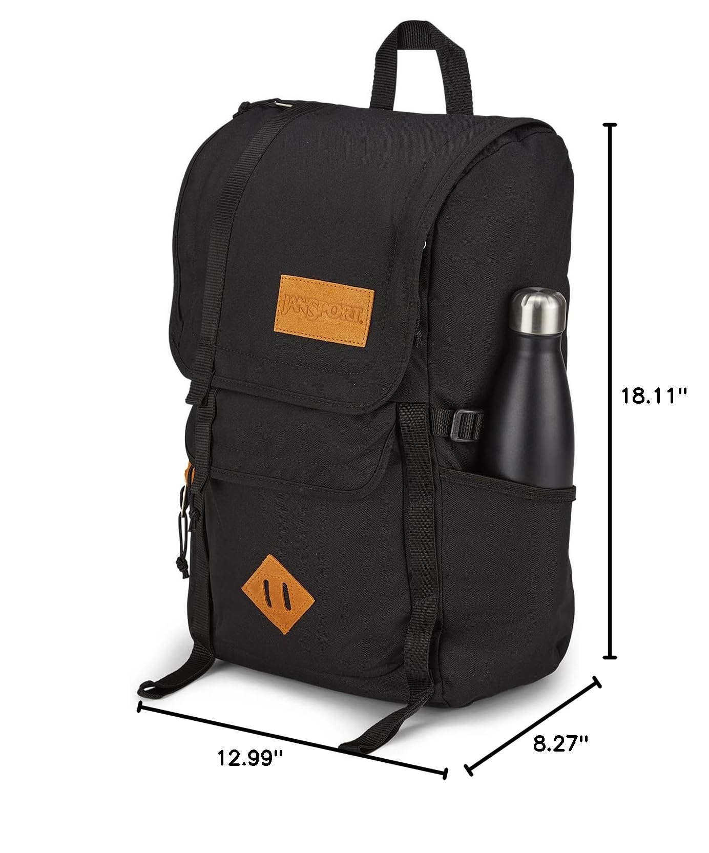 JanSport Hatchet Travel Backpack - 15 Inch Laptop Bag Designed for Urban Exploration, Black