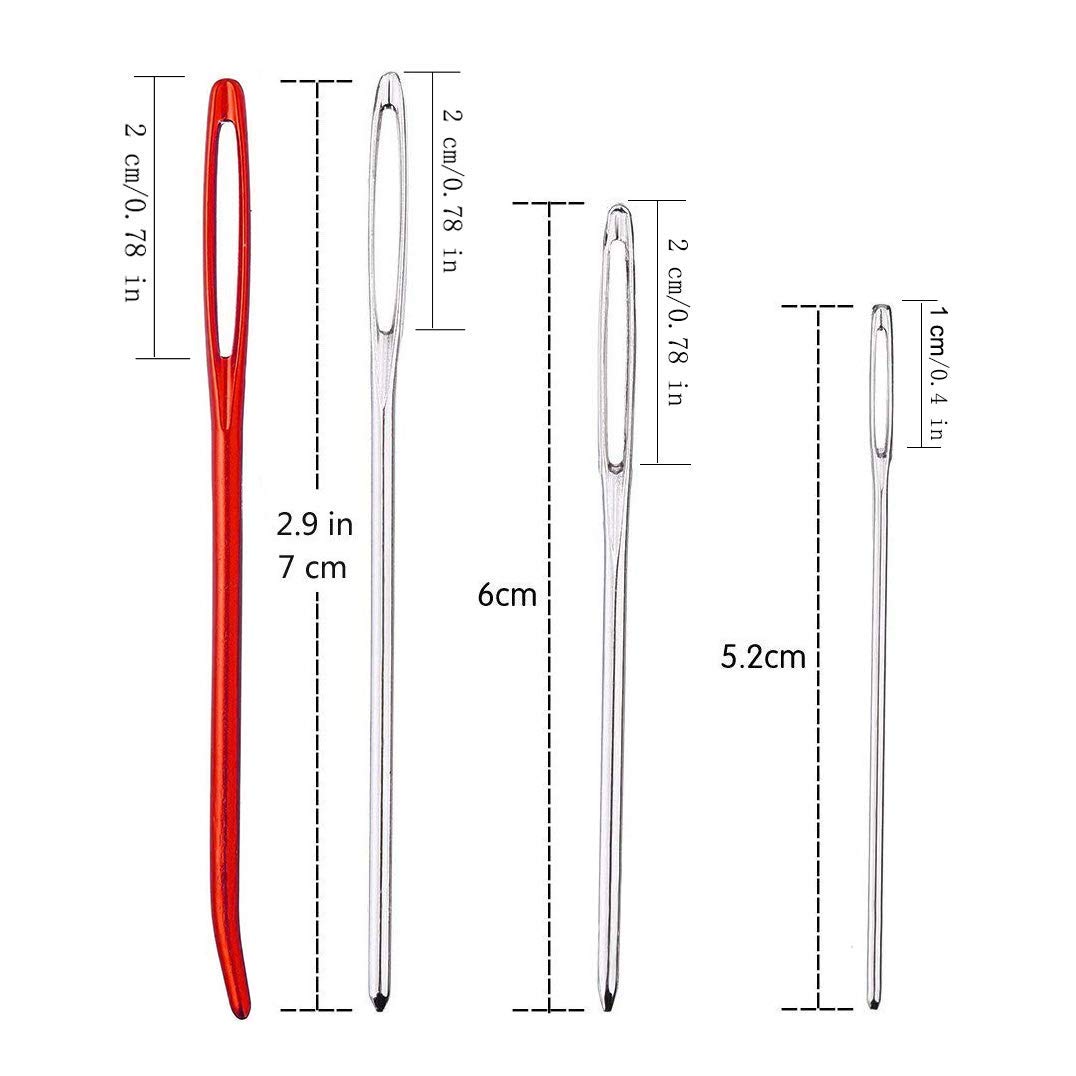 Huge Crochet Hook Set,9 Pieces Large Eye Blunt Needles,12mm-25mm Large Size Yarn Crochet Hooks Needles with 20 Stitch Markers and 2 Tapestry Needle