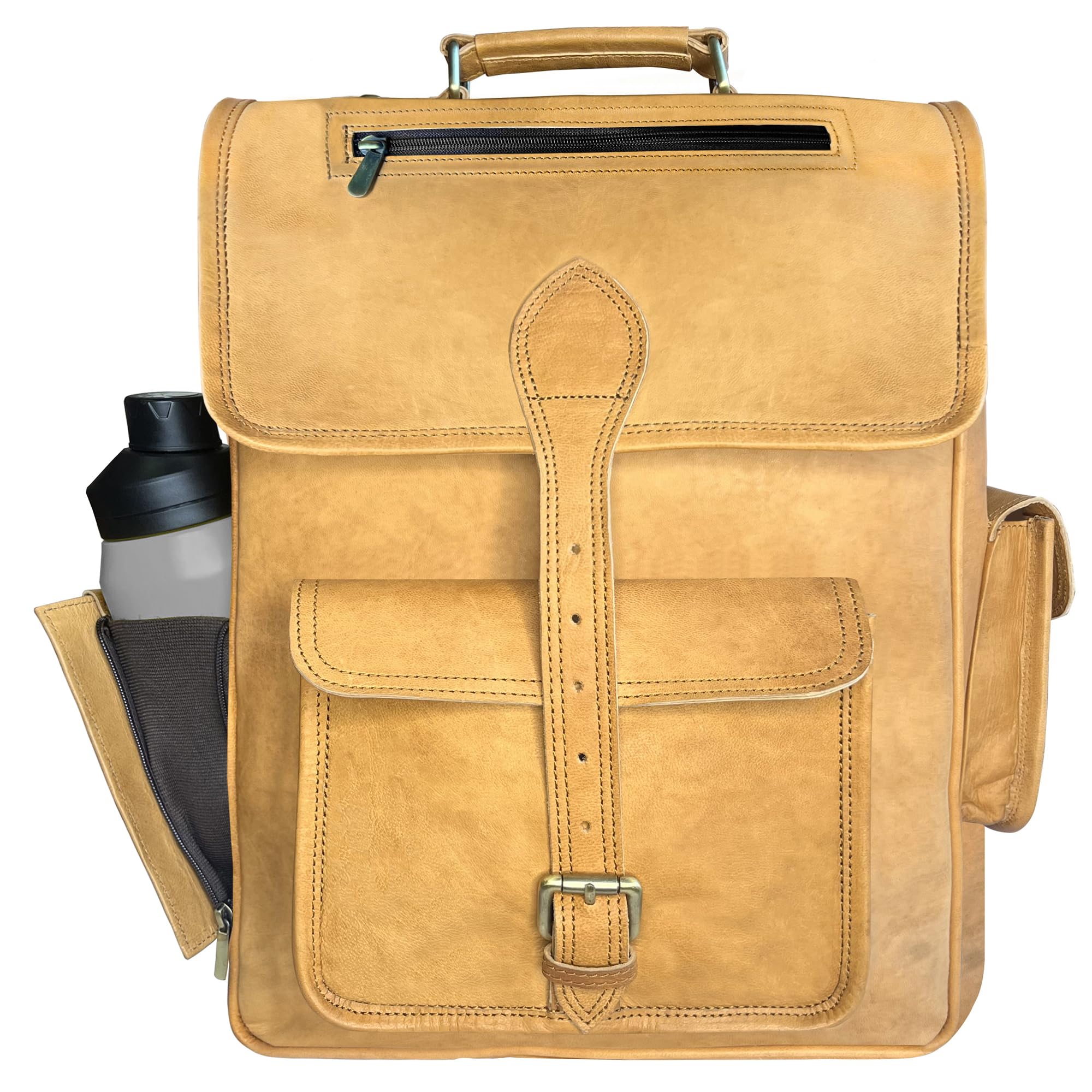 Handmade Genuine Leather Backpacks Laptop Computer Bag for Men Women Gift for Him Her