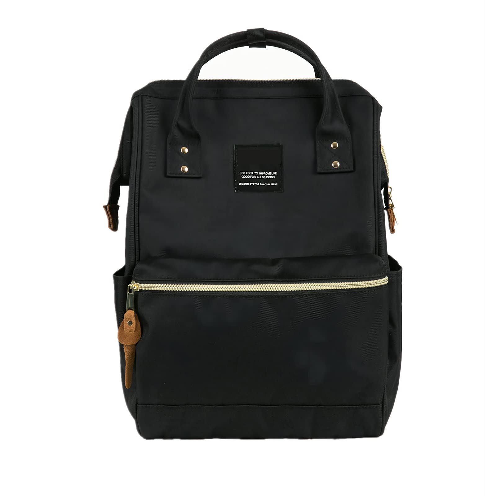 Refutuna Laptop Backpack, 15.6 Inch Work Backpack for Women, Nurse Bag, Teacher Bag, College School Laptop Bookbag, Waterproof Anti-theft Travel Business Backpack (Black)