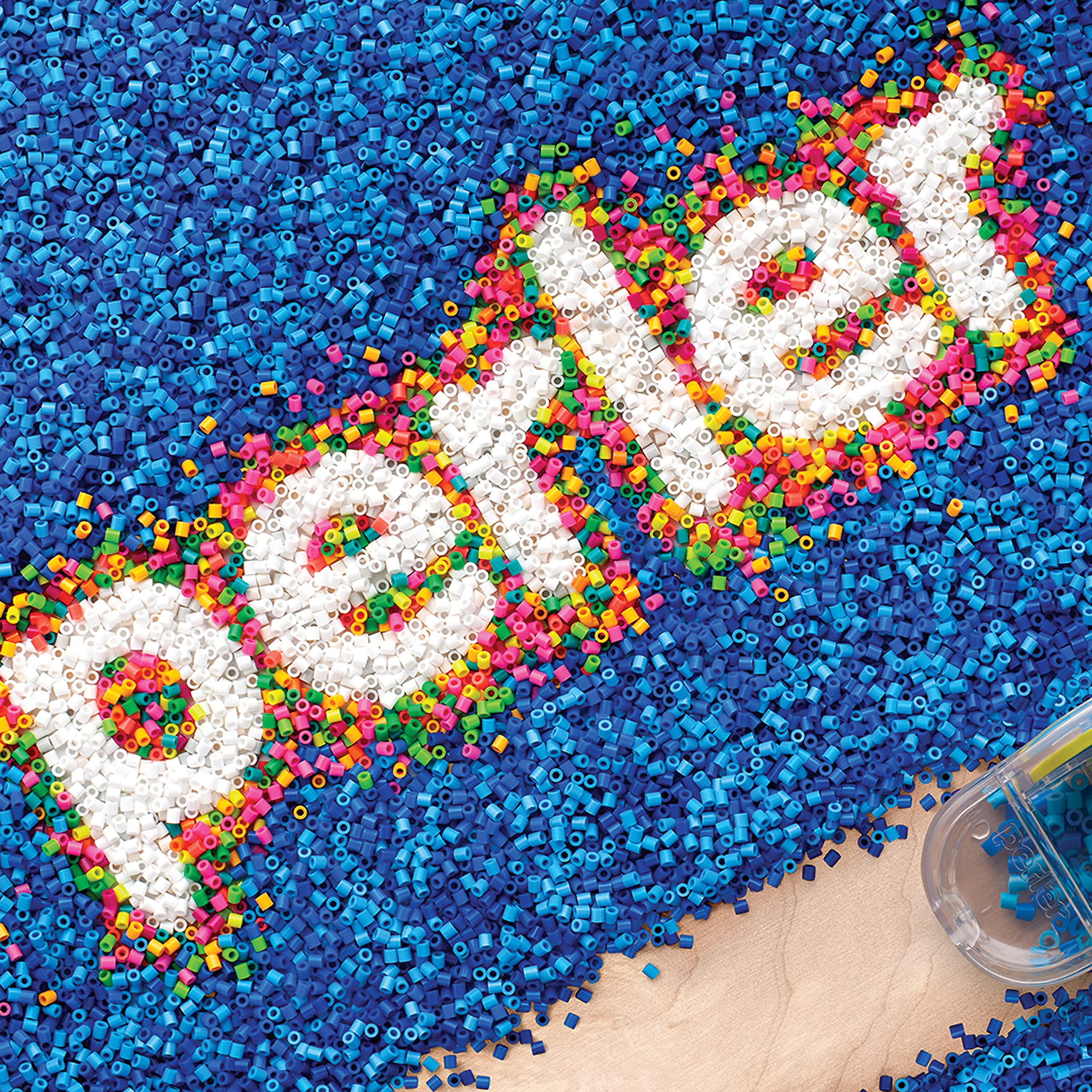 Perler Beads Stripes And Pearls Assorted Fuse Beads Tray For Kids Crafts, 4000 pcs