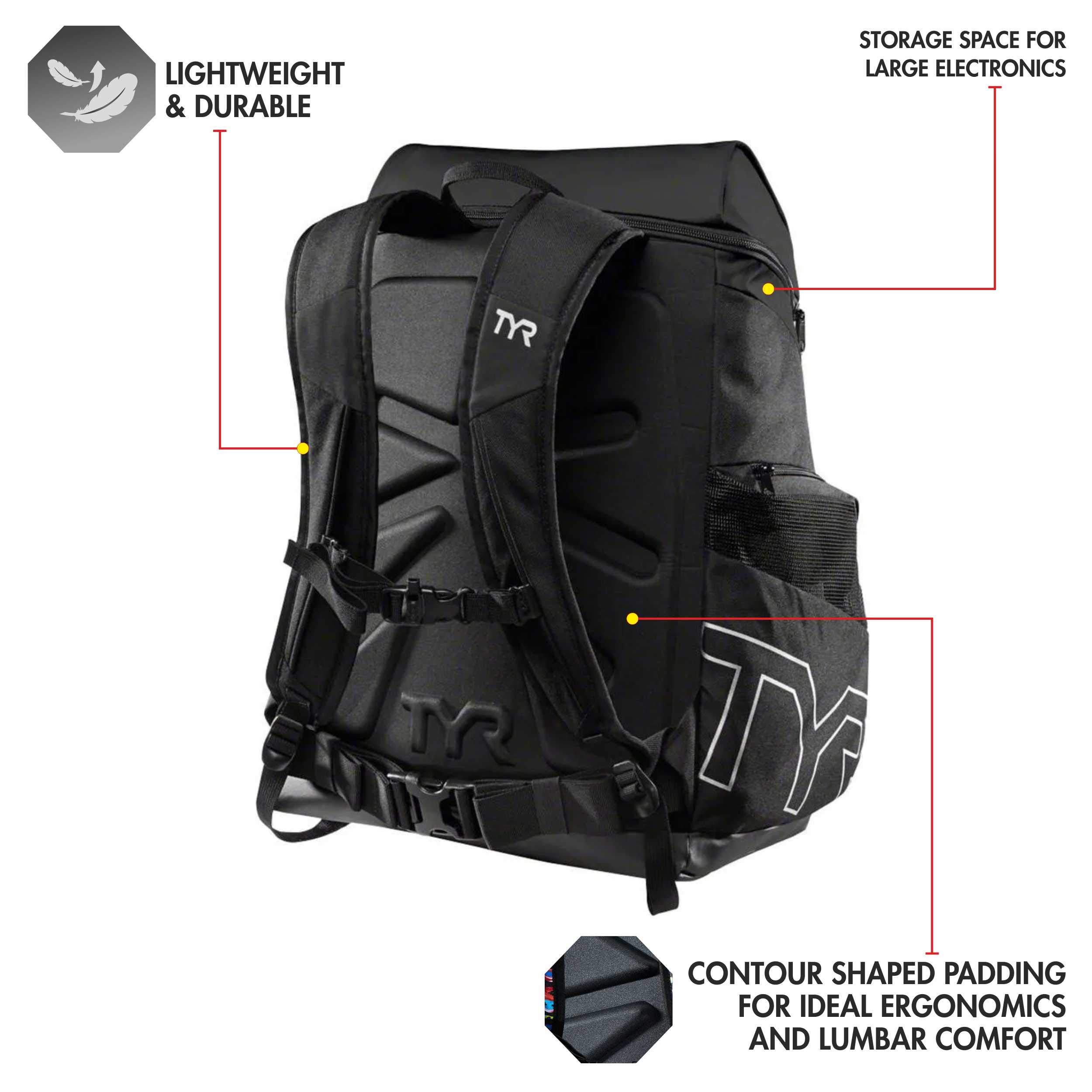 TYR LATBPLTH001ALL Alnc30L Backpack LTH Black All