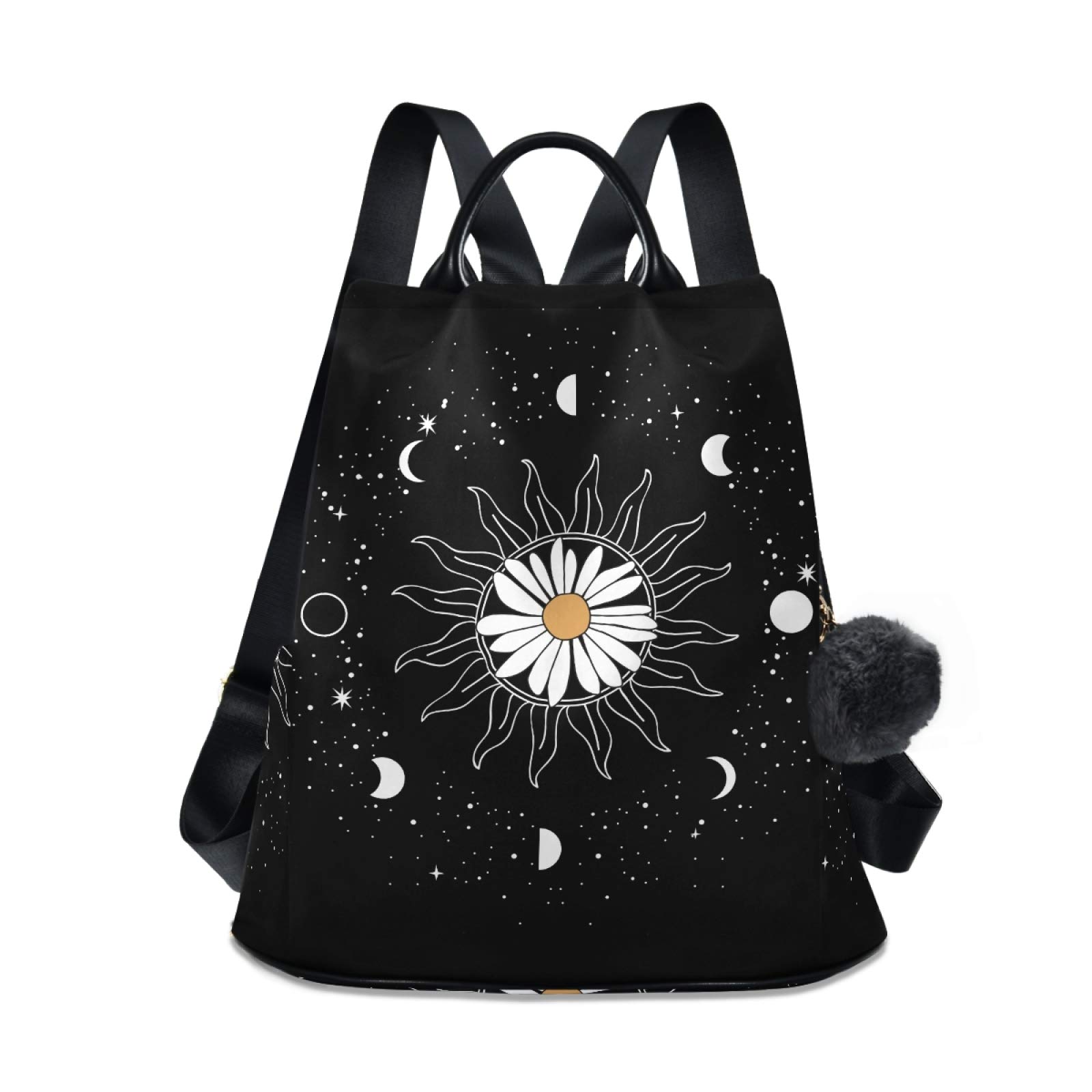 ALAZA Daisy Flower Sun Moon Backpack Purse for Women Anti Theft Fashion Back Pack Shoulder Bag